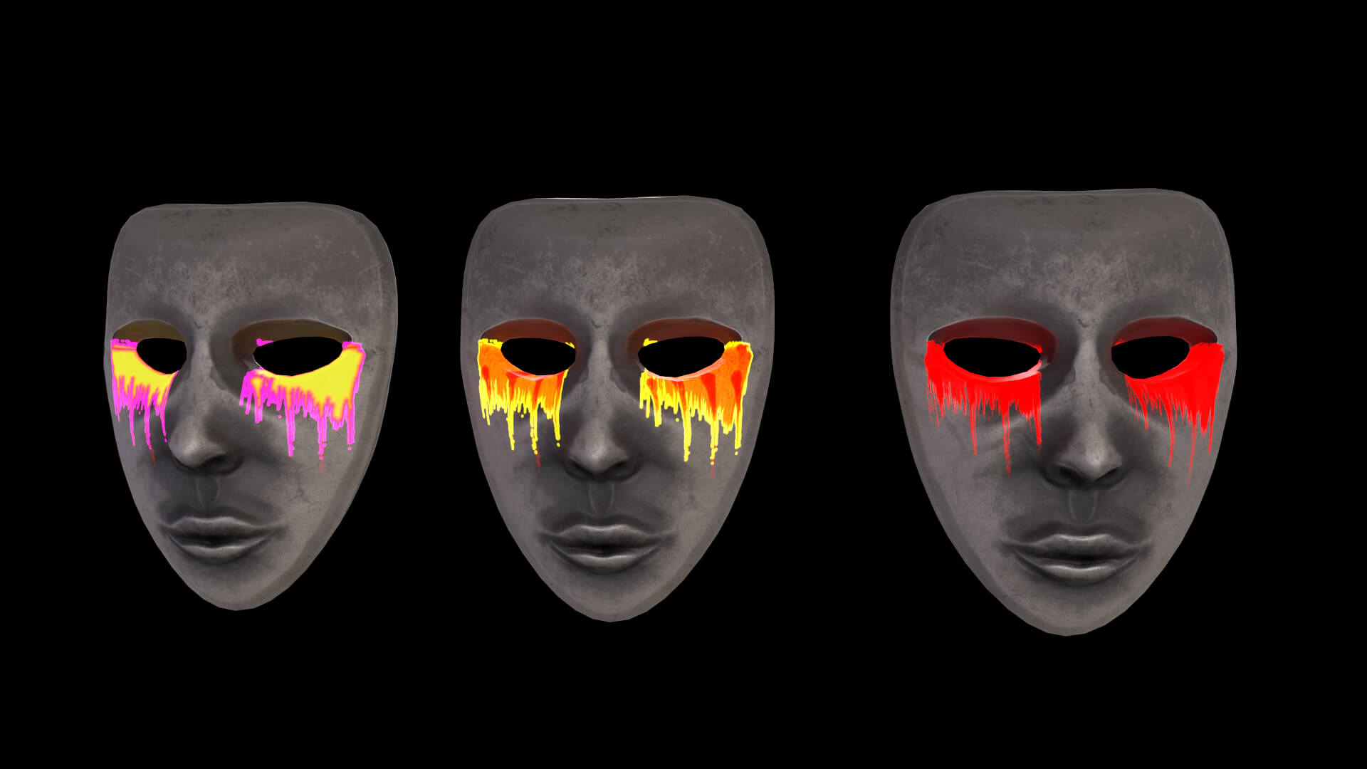 Horror Crying Mask - 3D Model by Valeria Miller