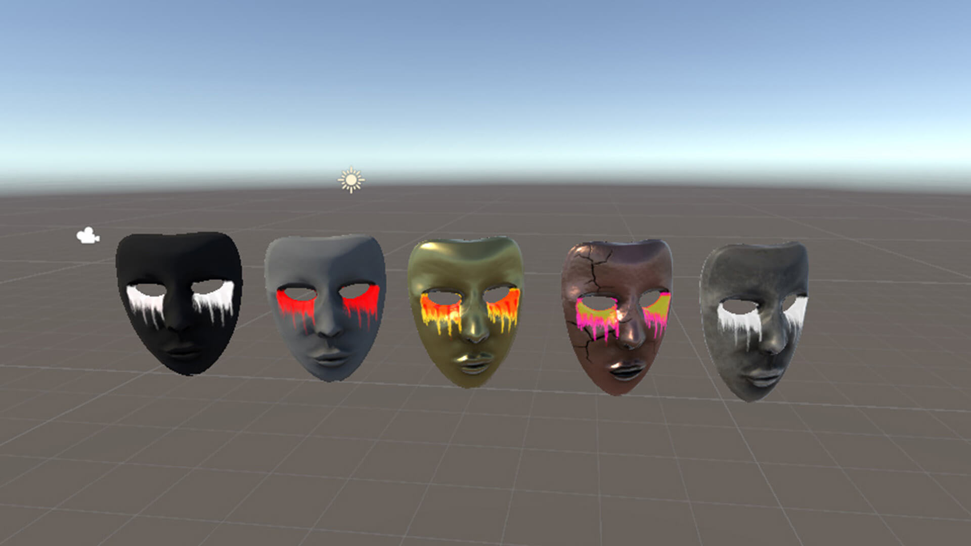 Horror Crying Mask - 3D Model by Valeria Miller