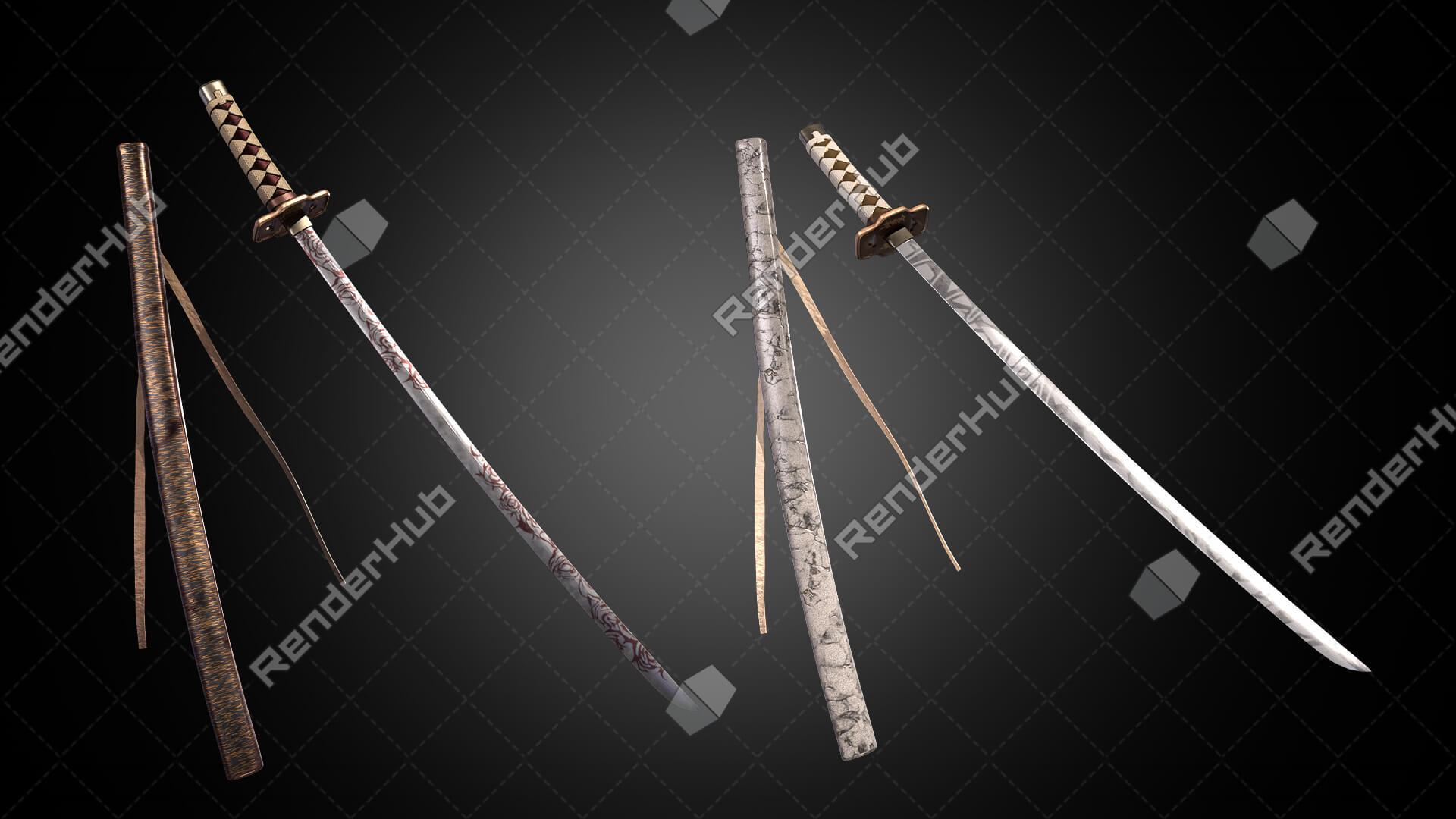 Unarmed Samurai Rendered Images - Stock Image by Valeria Miller