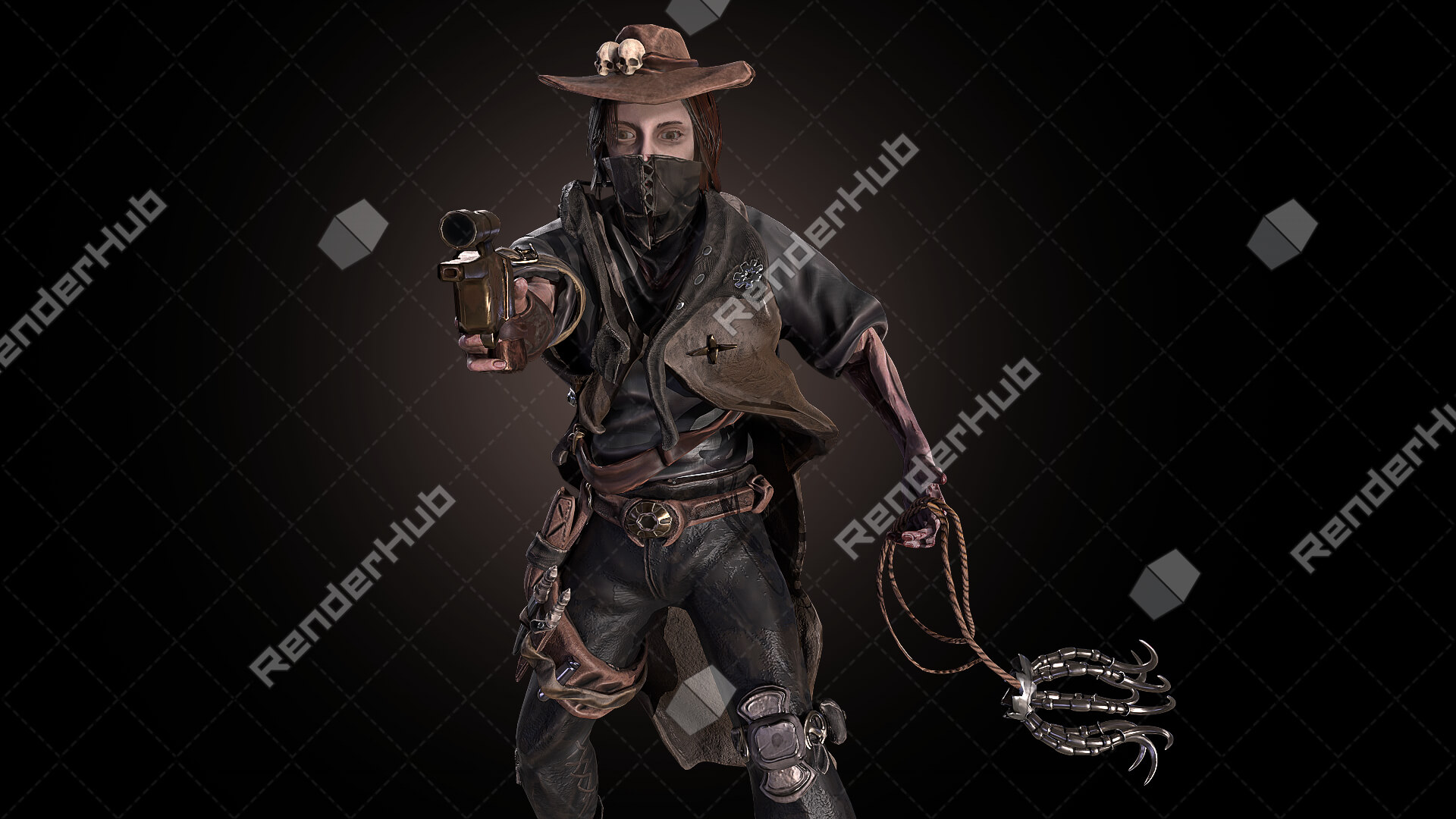 Undead Cowboy Character Images - Stock Image by Valeria Miller