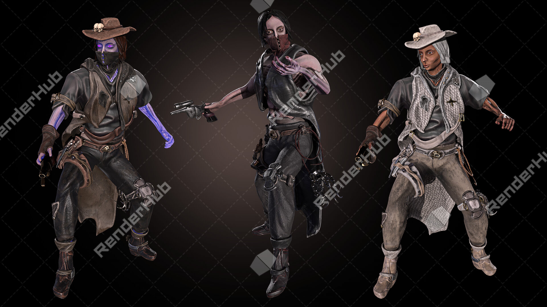 Undead Cowboy Character Images - Stock Image by Valeria Miller