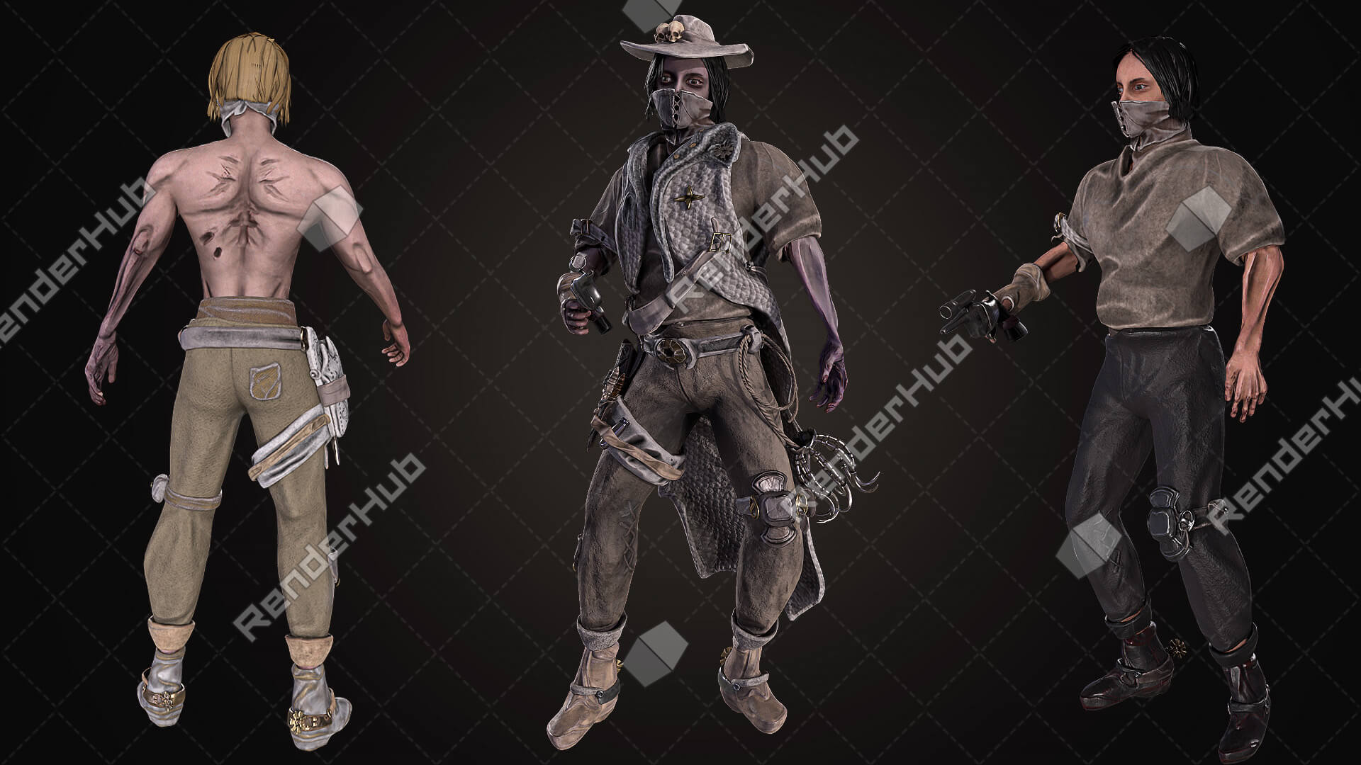 Undead Cowboy Character Images - Stock Image by Valeria Miller