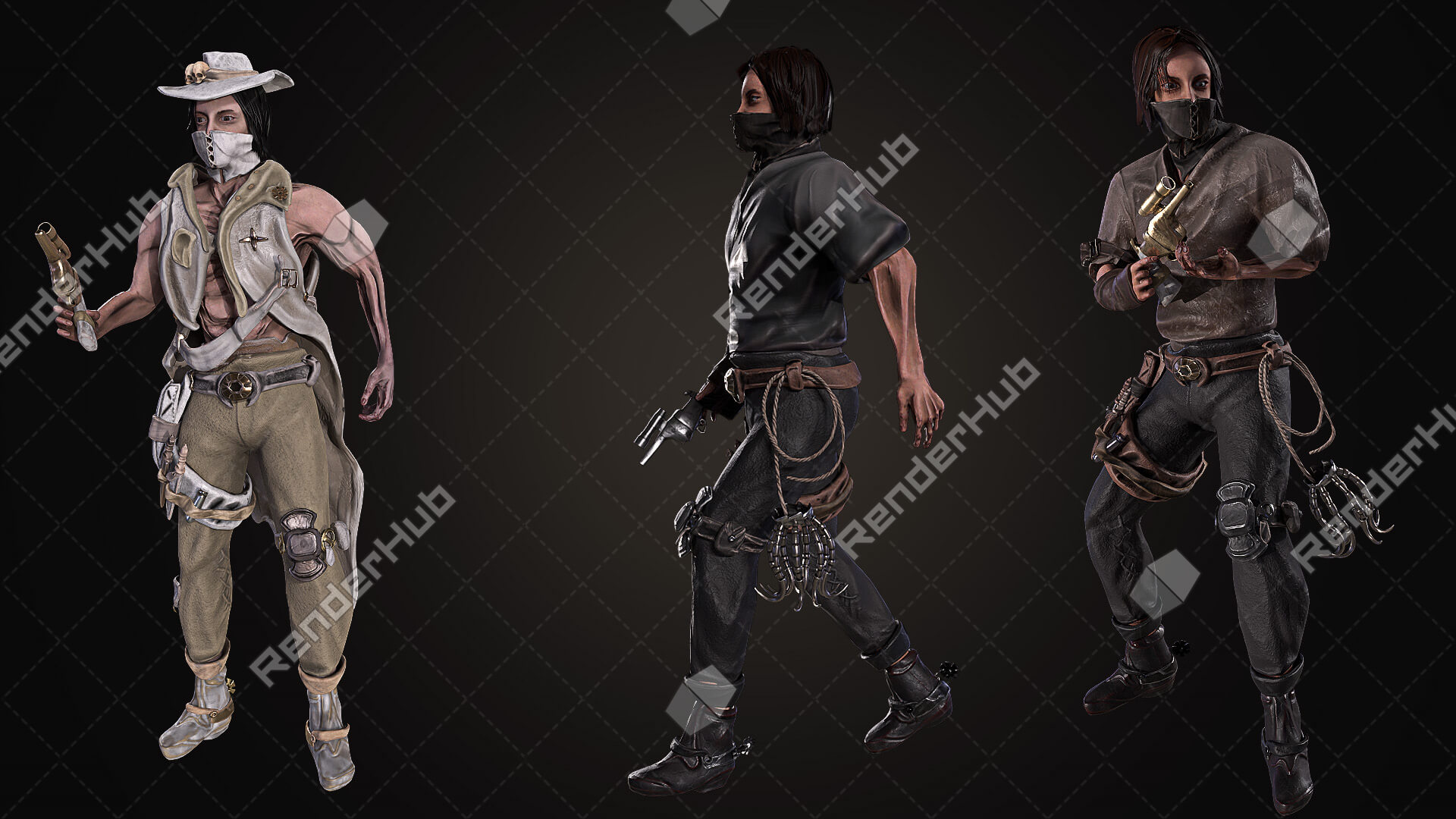 Undead Cowboy Character Images - Stock Image by Valeria Miller