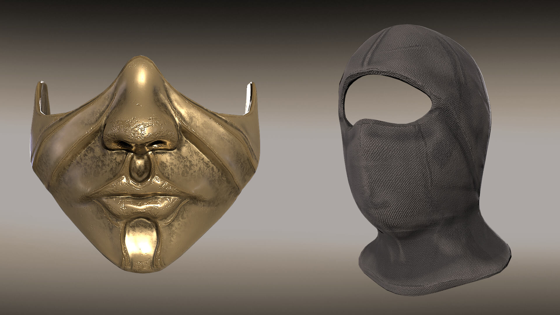 Warrior Masks Pack (10 Masks) - 3D Model by Valeria Miller