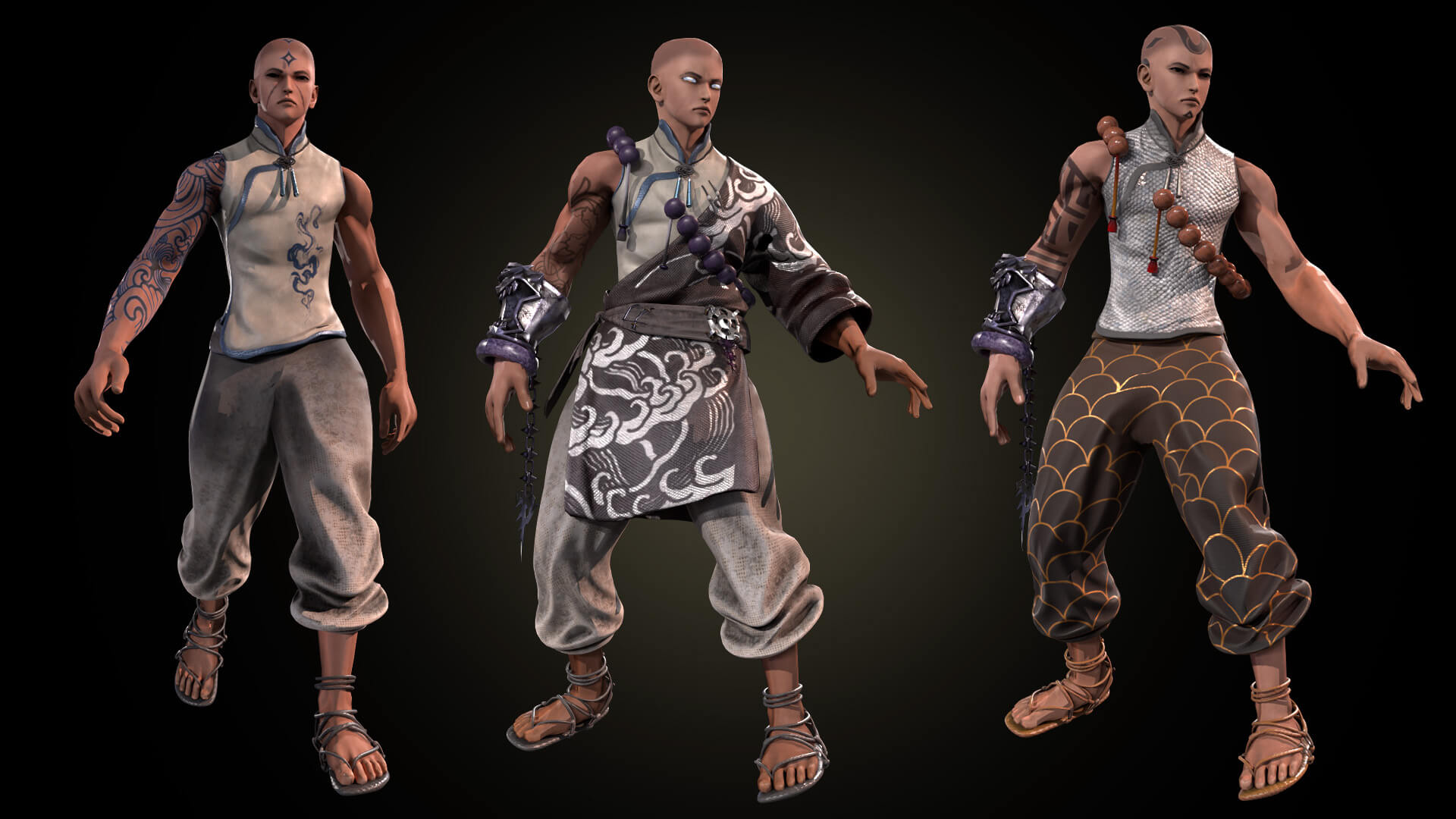 Warrior Monk - 3D Model by Valeria Miller