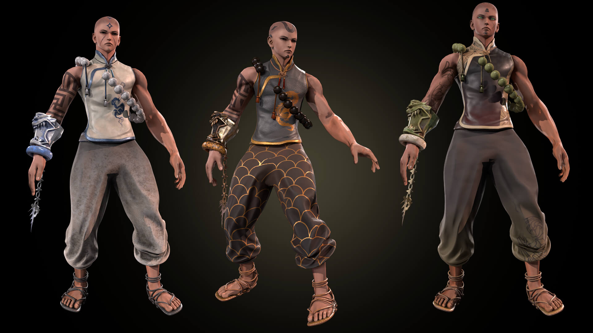 Warrior Monk - 3D Model by Valeria Miller
