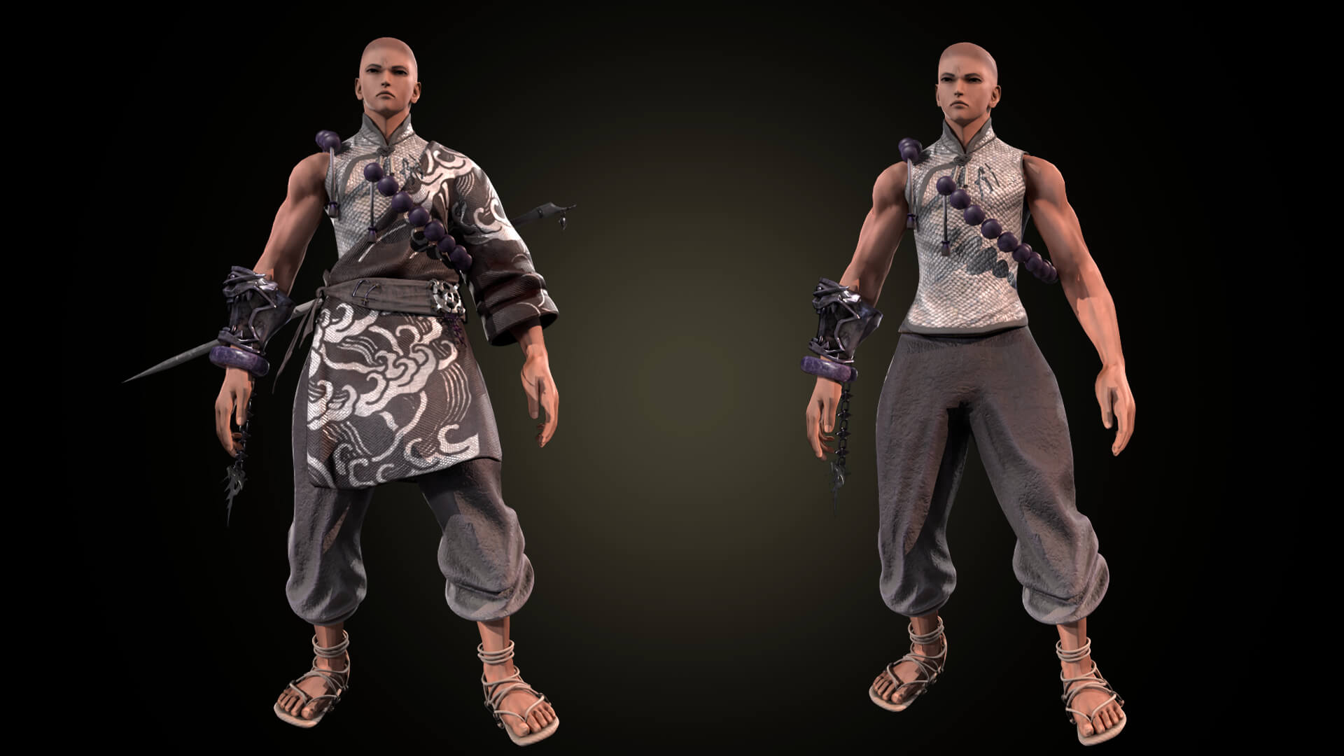 Warrior Monk - 3D Model by Valeria Miller