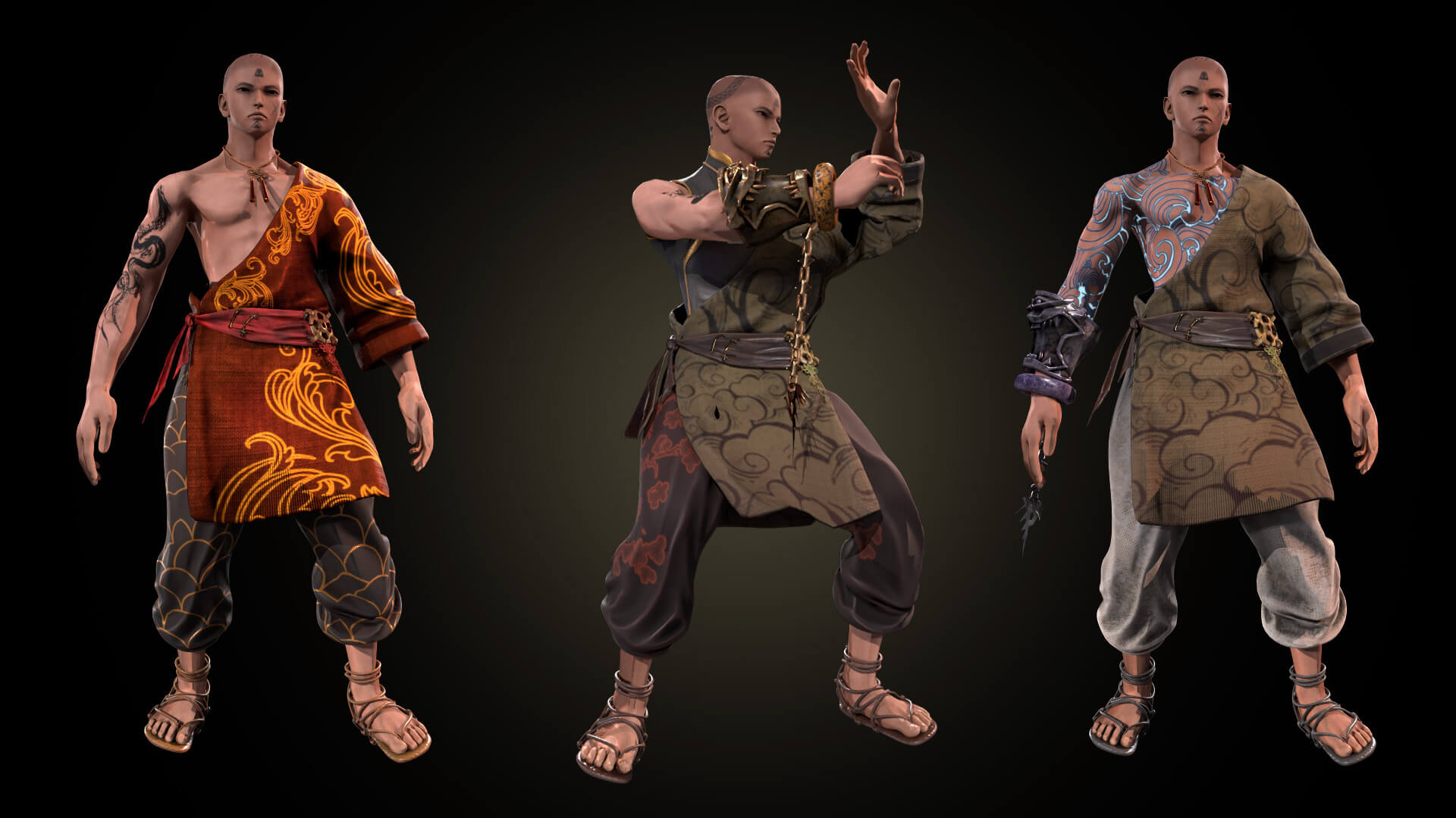 Warrior Monk 3d Model By Valeria Miller