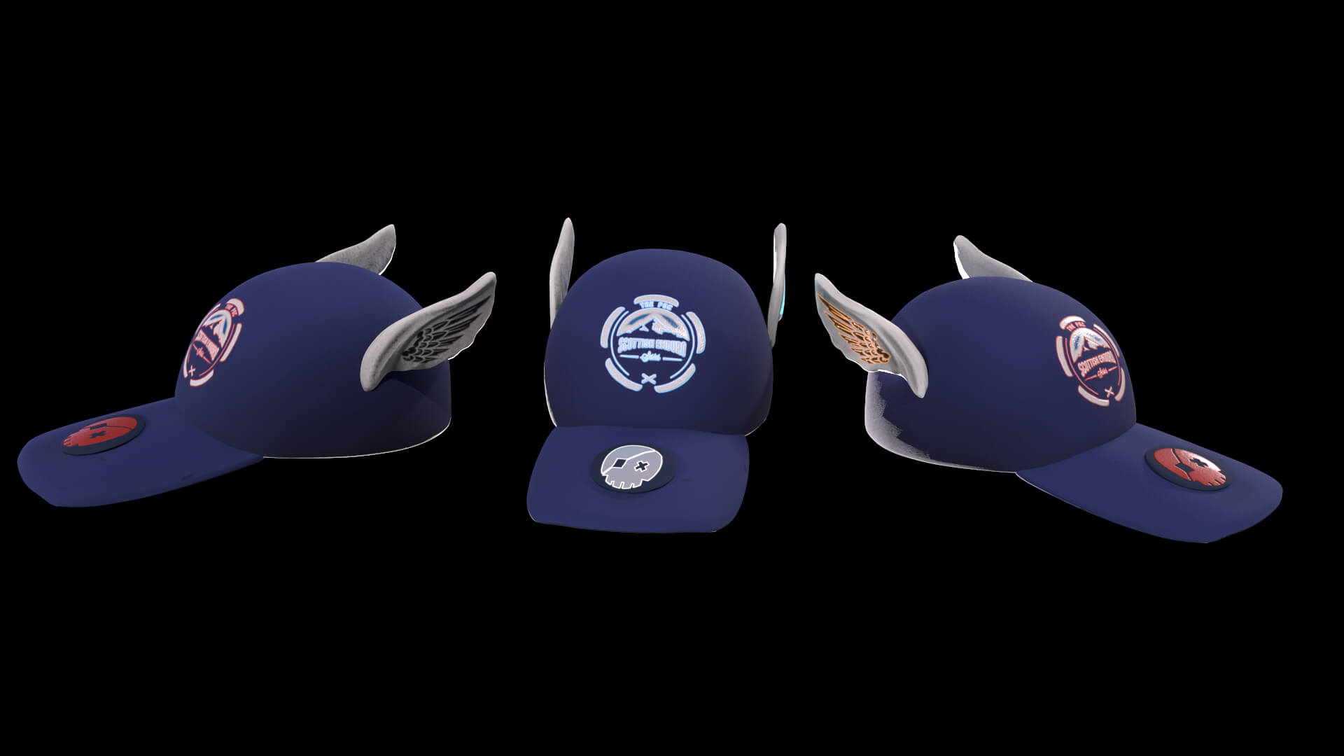 Winged Cap - 5 Skins 3D Model by Valeria Miller