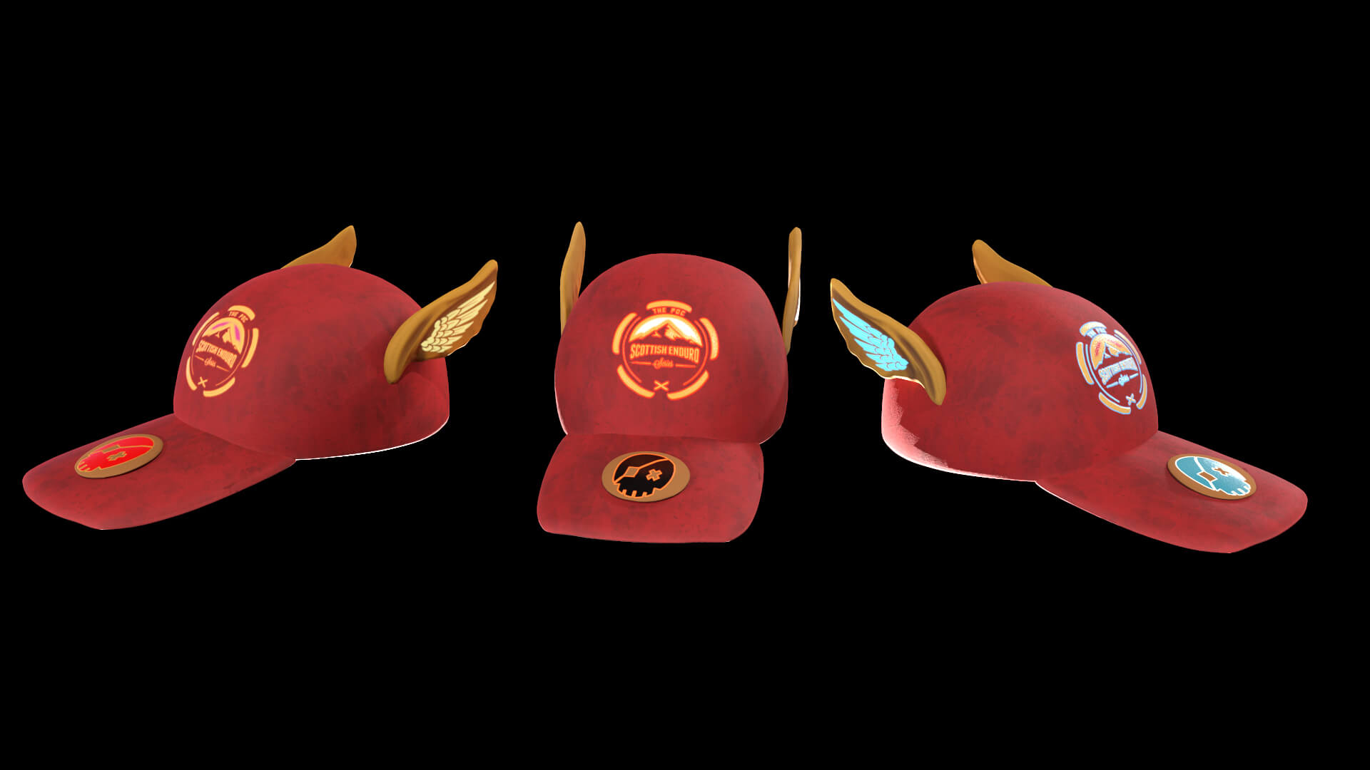 Winged Cap - 5 Skins 3D Model by Valeria Miller