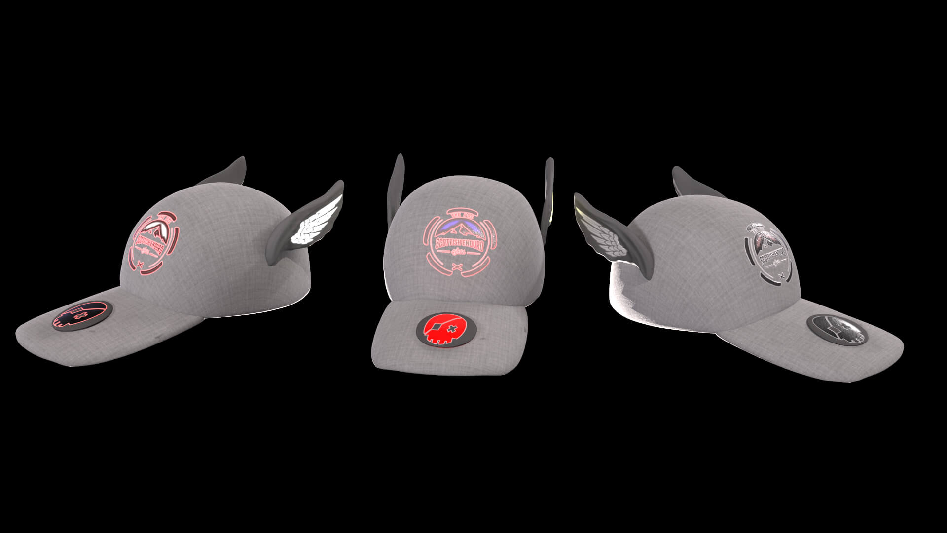 Winged Cap - 5 Skins 3D Model by Valeria Miller