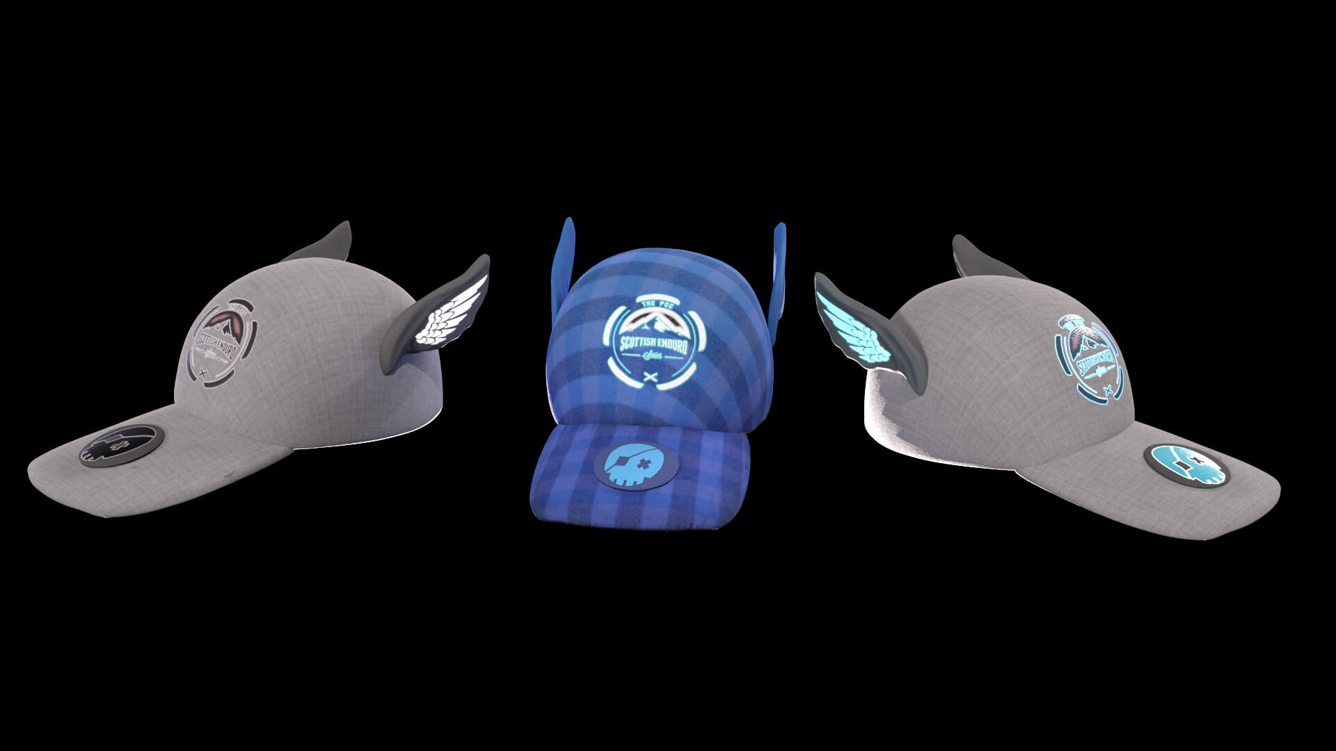 Winged Cap - 5 Skins 3D Model by Valeria Miller