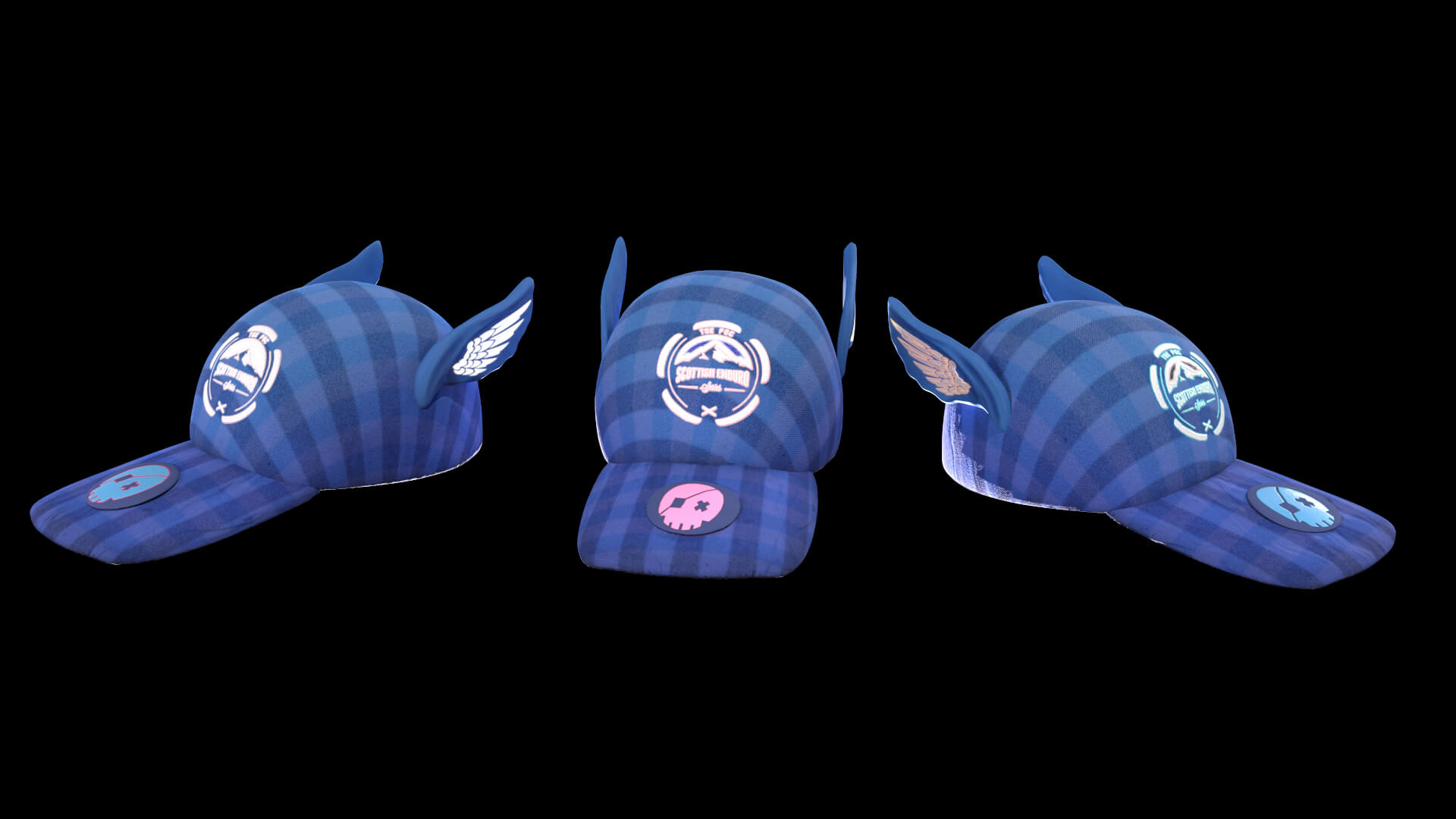 Winged Cap - 5 Skins 3D Model by Valeria Miller