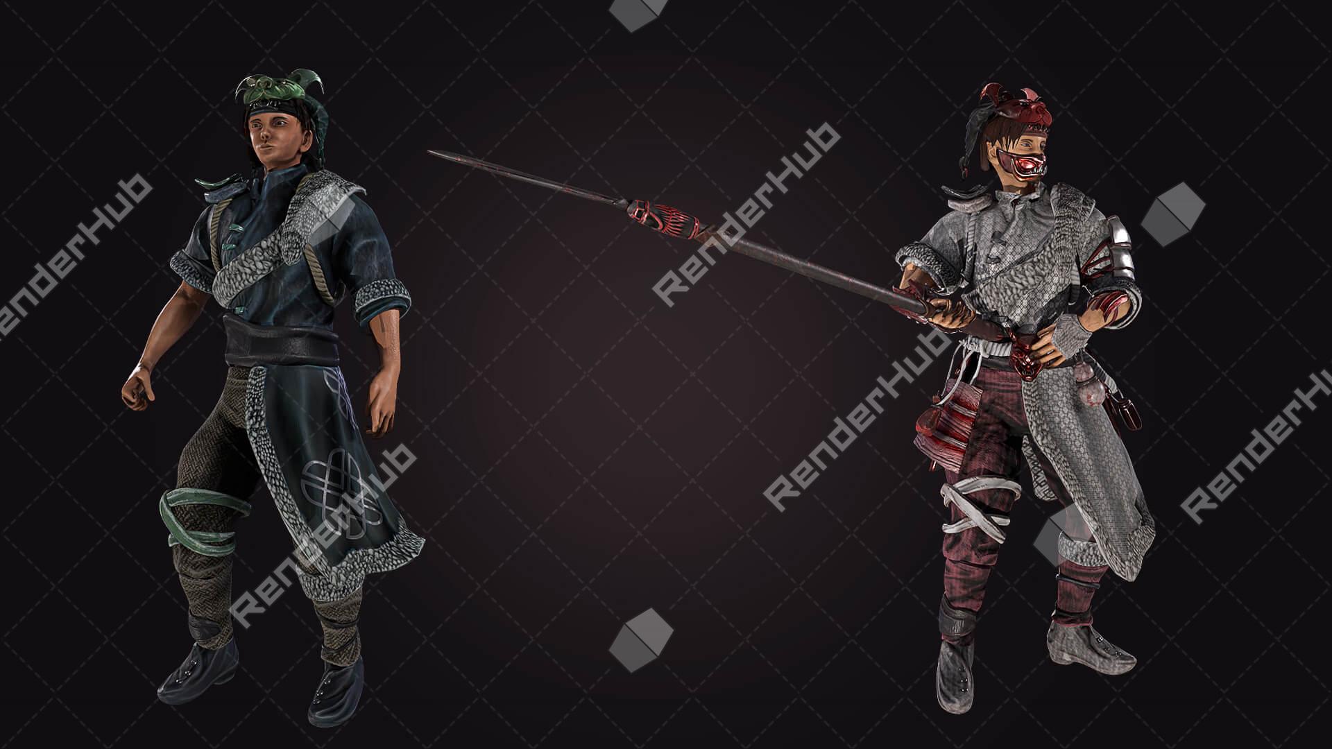 Winter Samurai Render Images - Stock Image by Valeria Miller