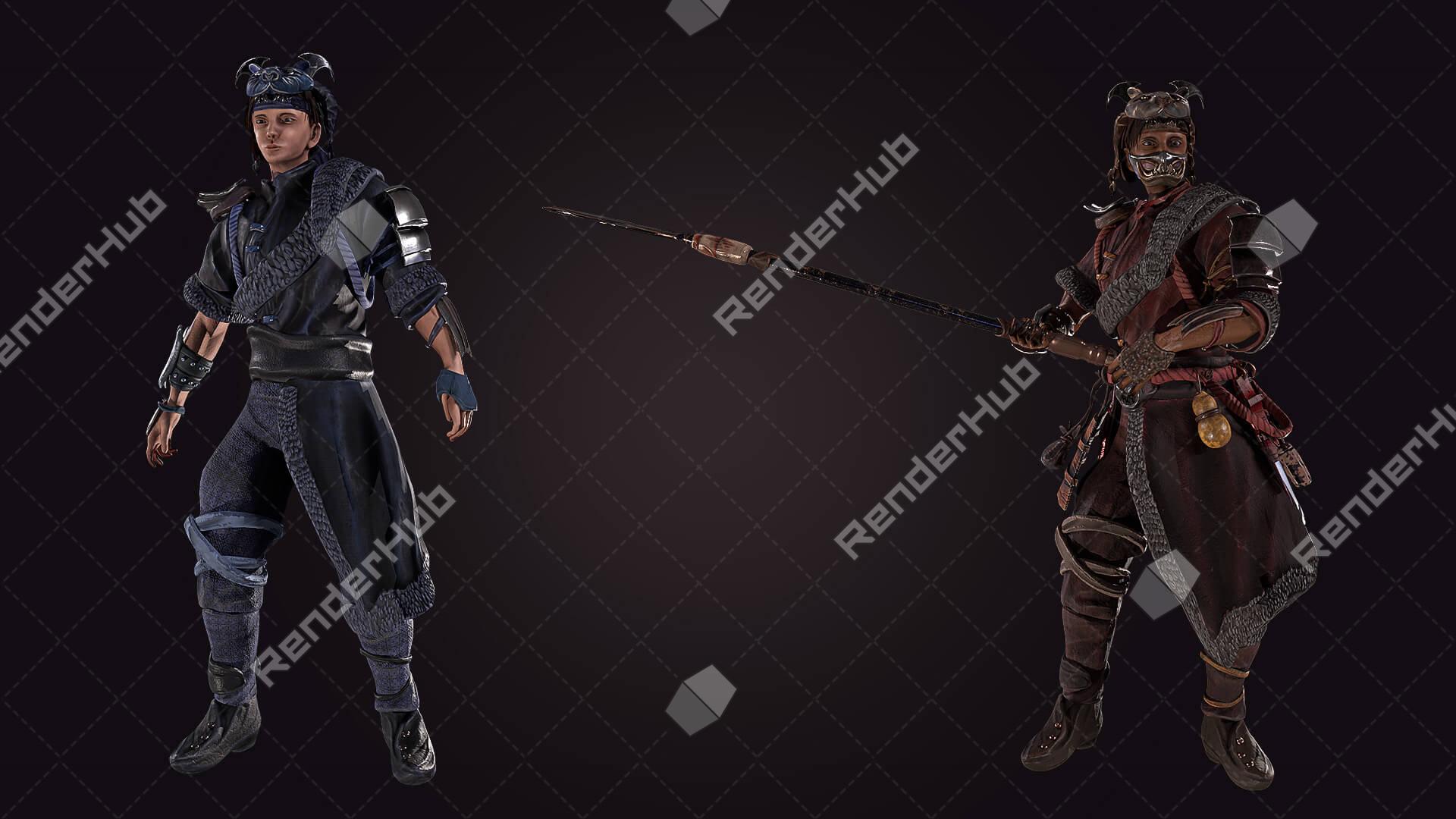 Winter Samurai Render Images - Stock Image by Valeria Miller