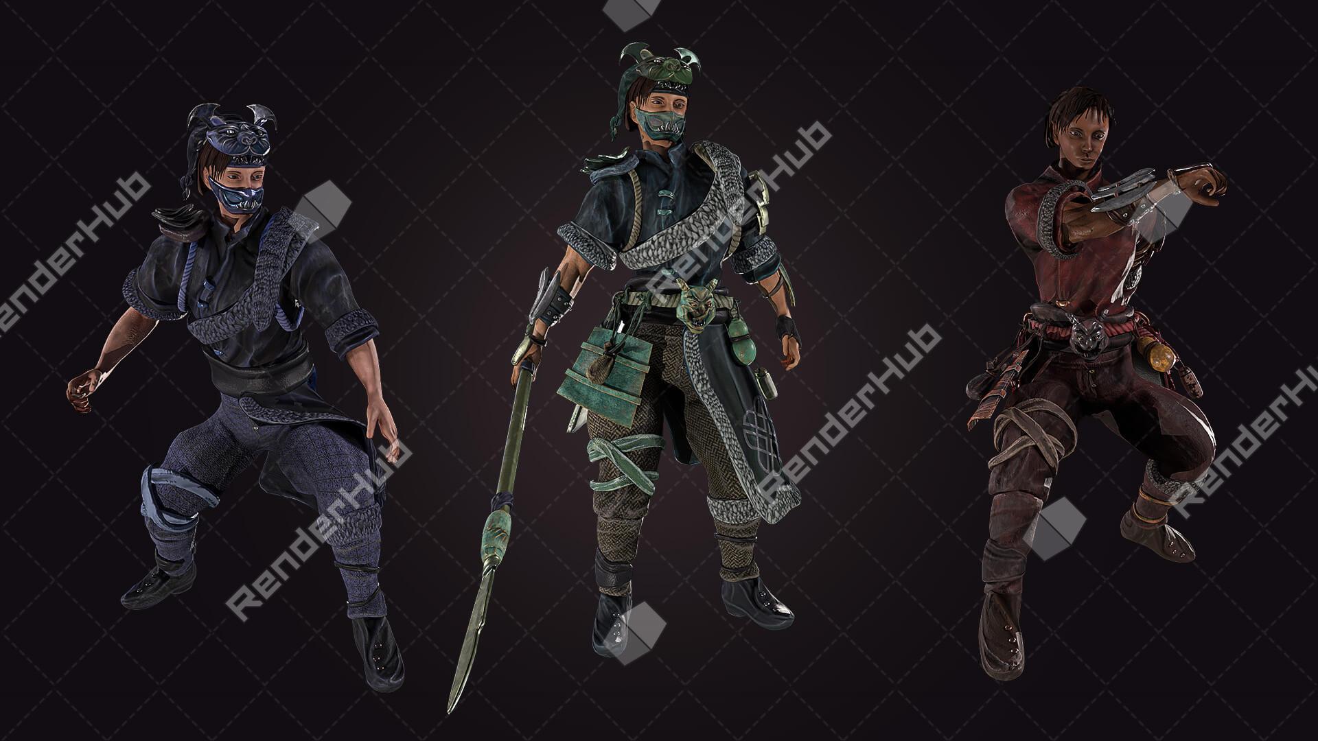 Winter Samurai Render Images - Stock Image by Valeria Miller