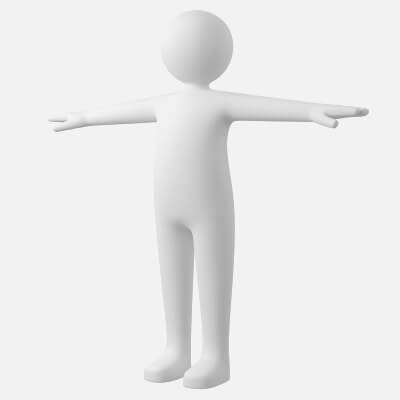 Adult Male Stickman in T-Pose 3D Model by Valerii-Kaliuzhnyi