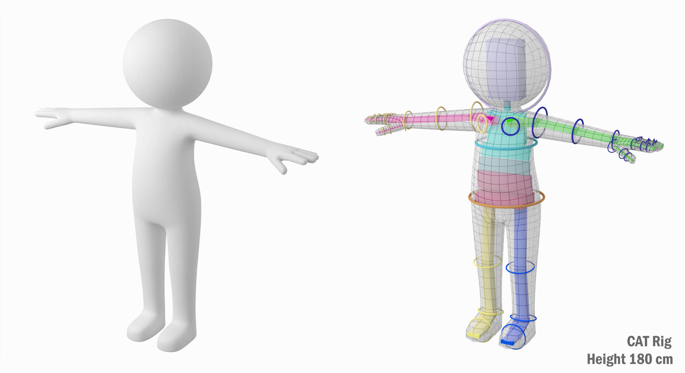 Adult Stickman 180cm Cat Rig - 3D Model by Valerii-Kaliuzhnyi