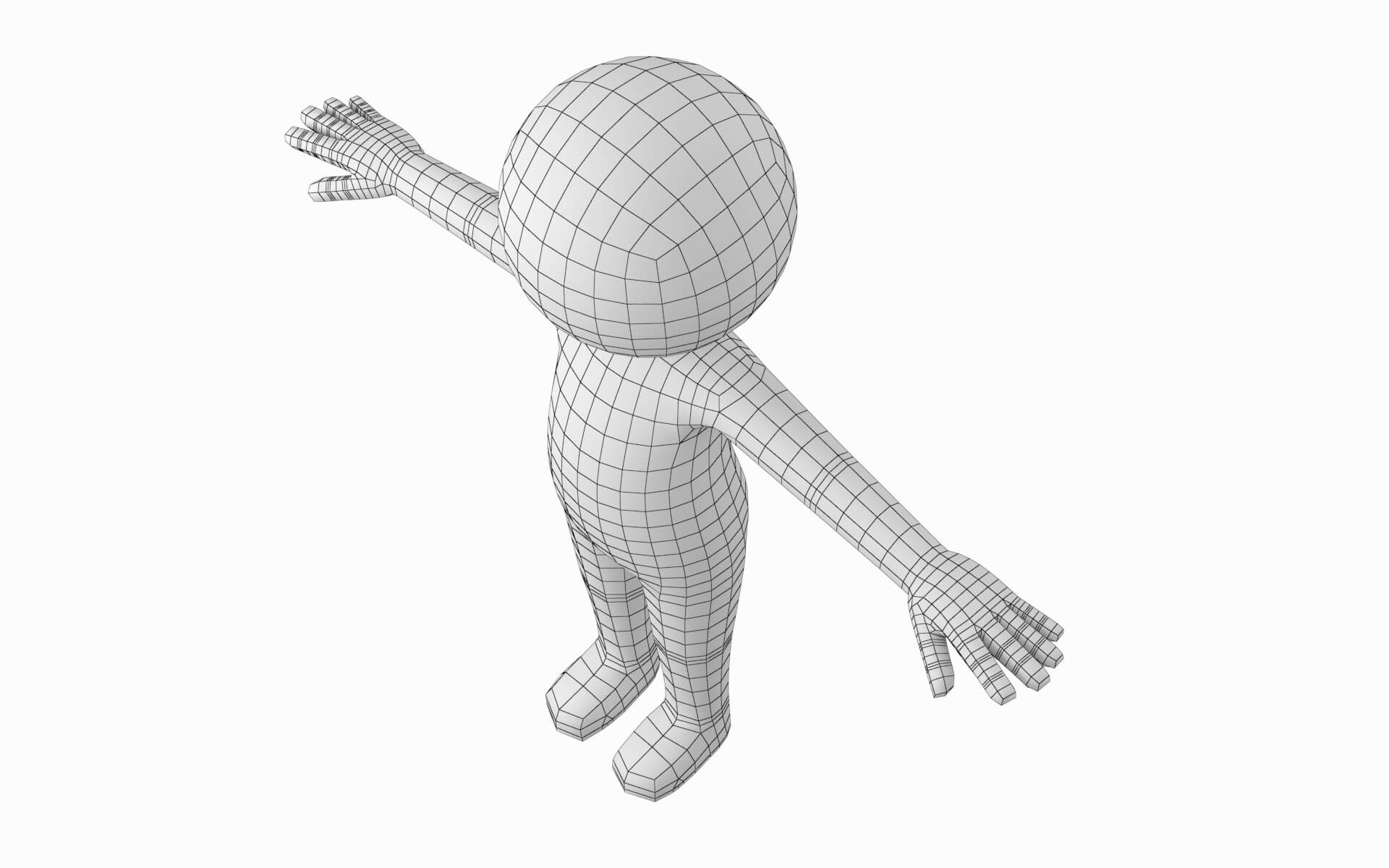 Adult Stylized Stickman in T-Pose 3D Model by Valerii-Kaliuzhnyi