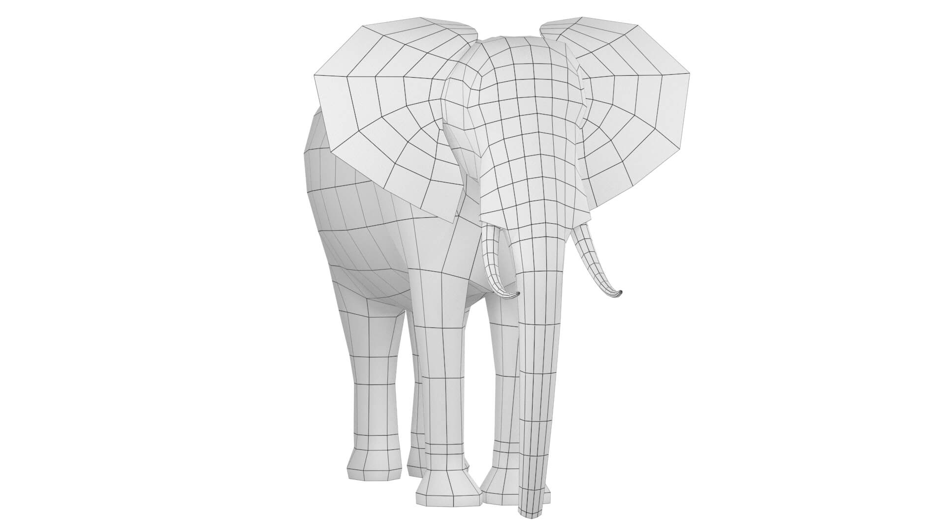 African Elephant Animal Base Mesh - 3D Model by Valerii-Kaliuzhnyi