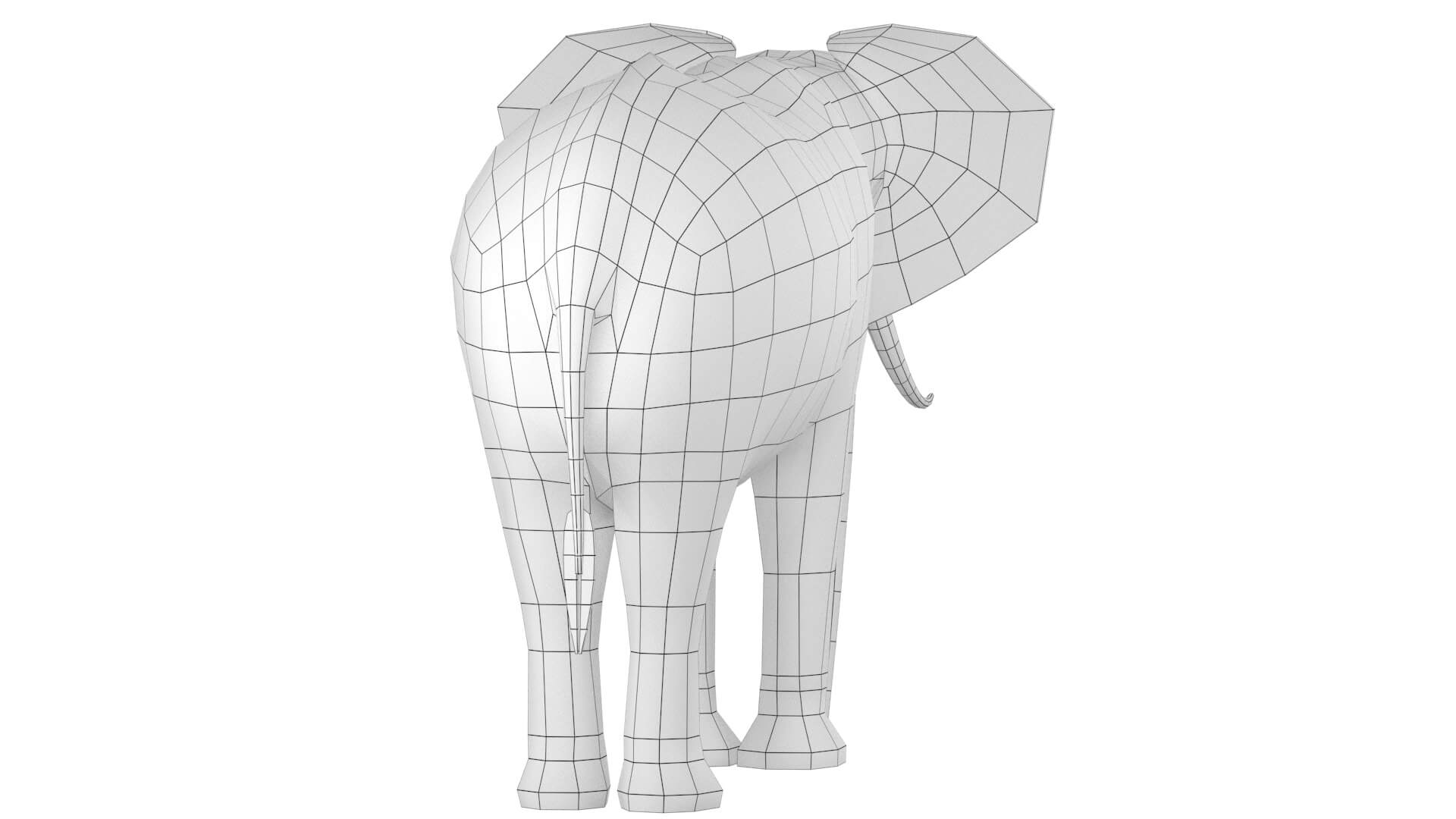 African Elephant Animal Base Mesh - 3D Model by Valerii-Kaliuzhnyi