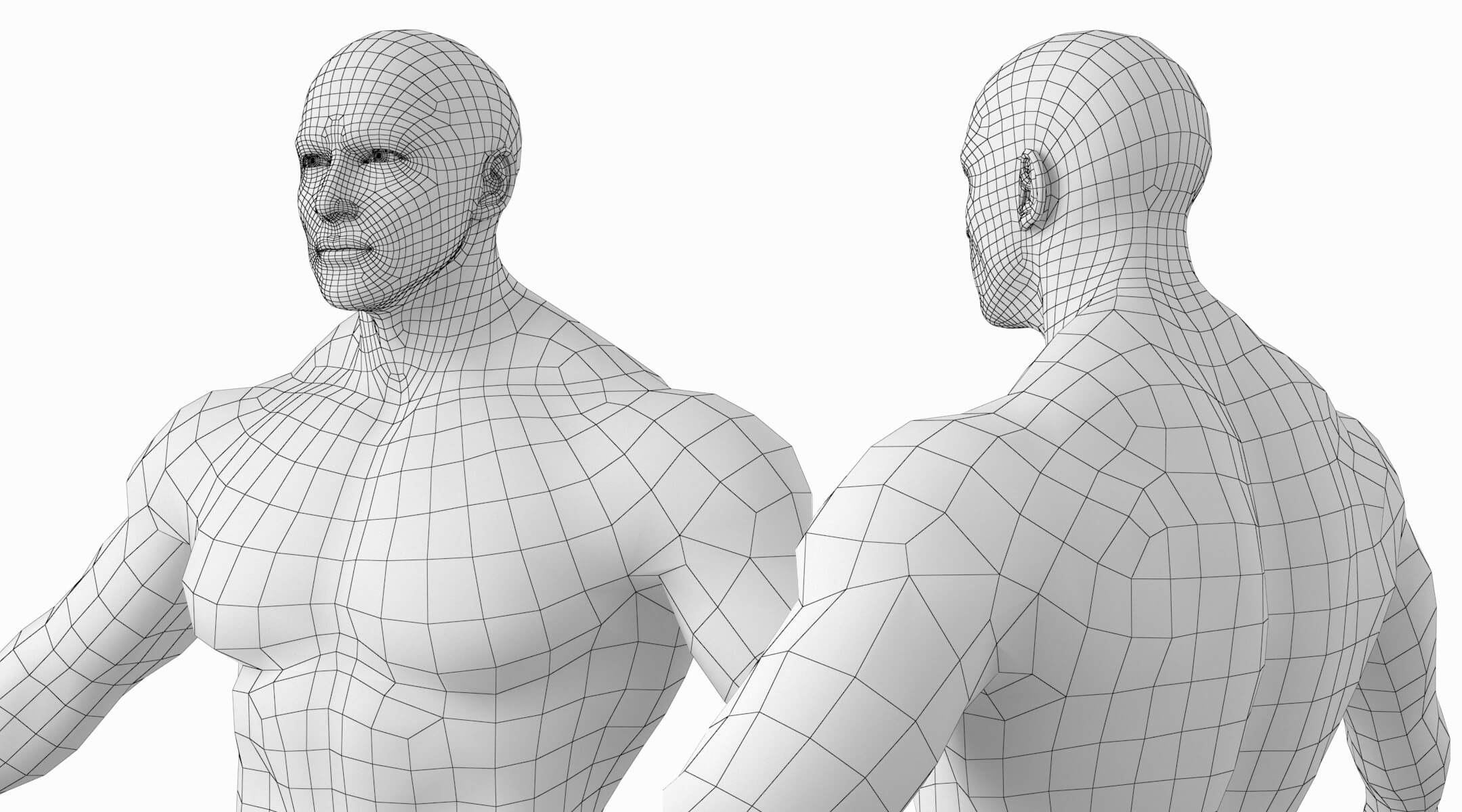 Bodybuilder Male Base Mesh in A-Pose 3D Model by Valerii-Kaliuzhnyi