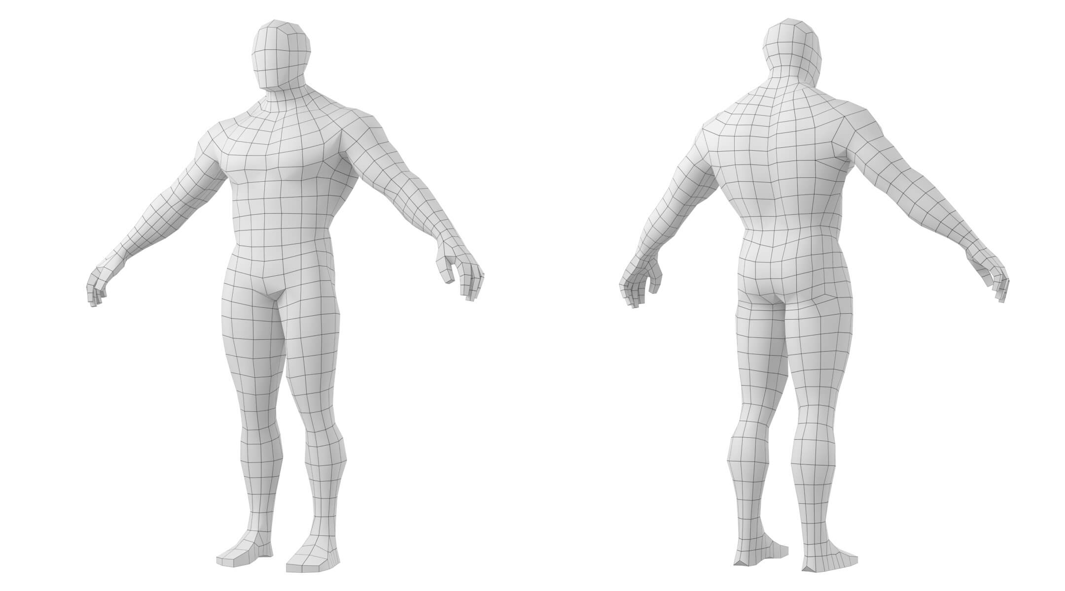 Bodybuilder Male Base Mesh in A-Pose 3D Model by Valerii-Kaliuzhnyi