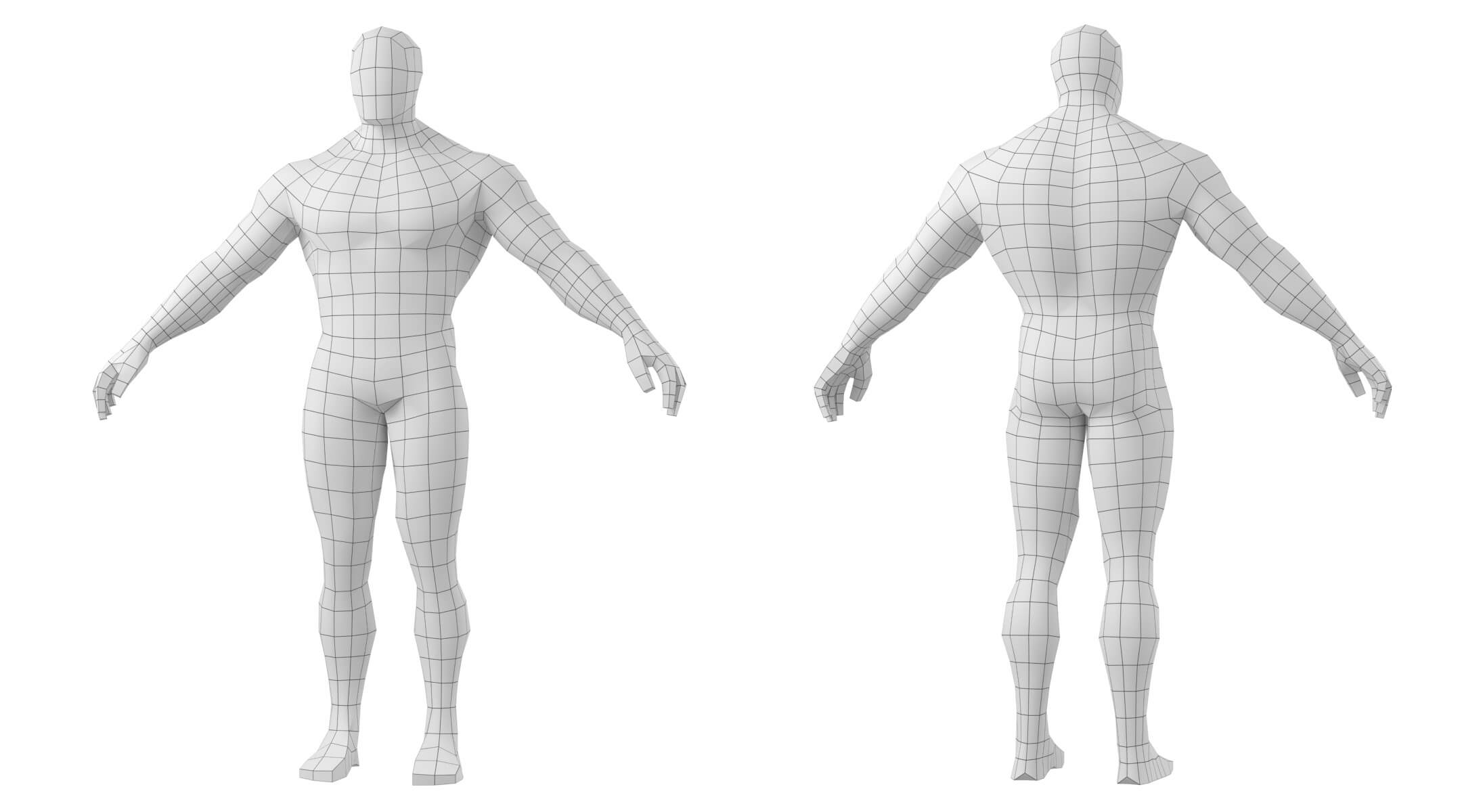 Bodybuilder Male Base Mesh in A-Pose 3D Model by Valerii-Kaliuzhnyi