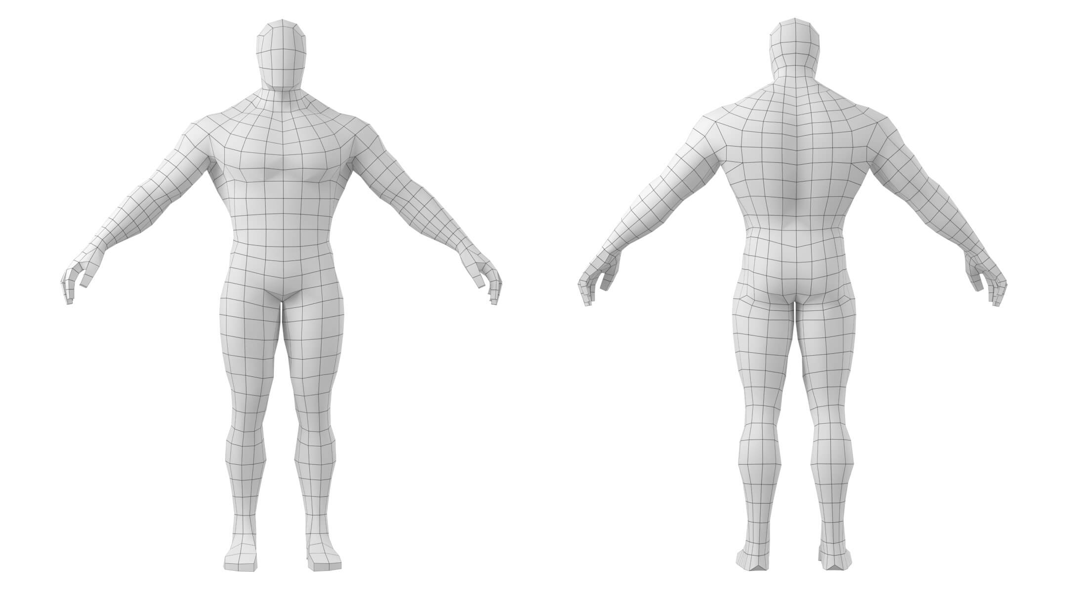 Bodybuilder Male Base Mesh in A-Pose 3D Model by Valerii-Kaliuzhnyi