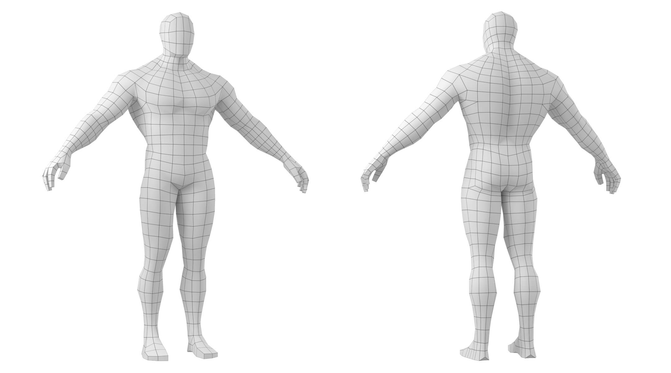 Bodybuilder Male Base Mesh in A-Pose 3D Model by Valerii-Kaliuzhnyi