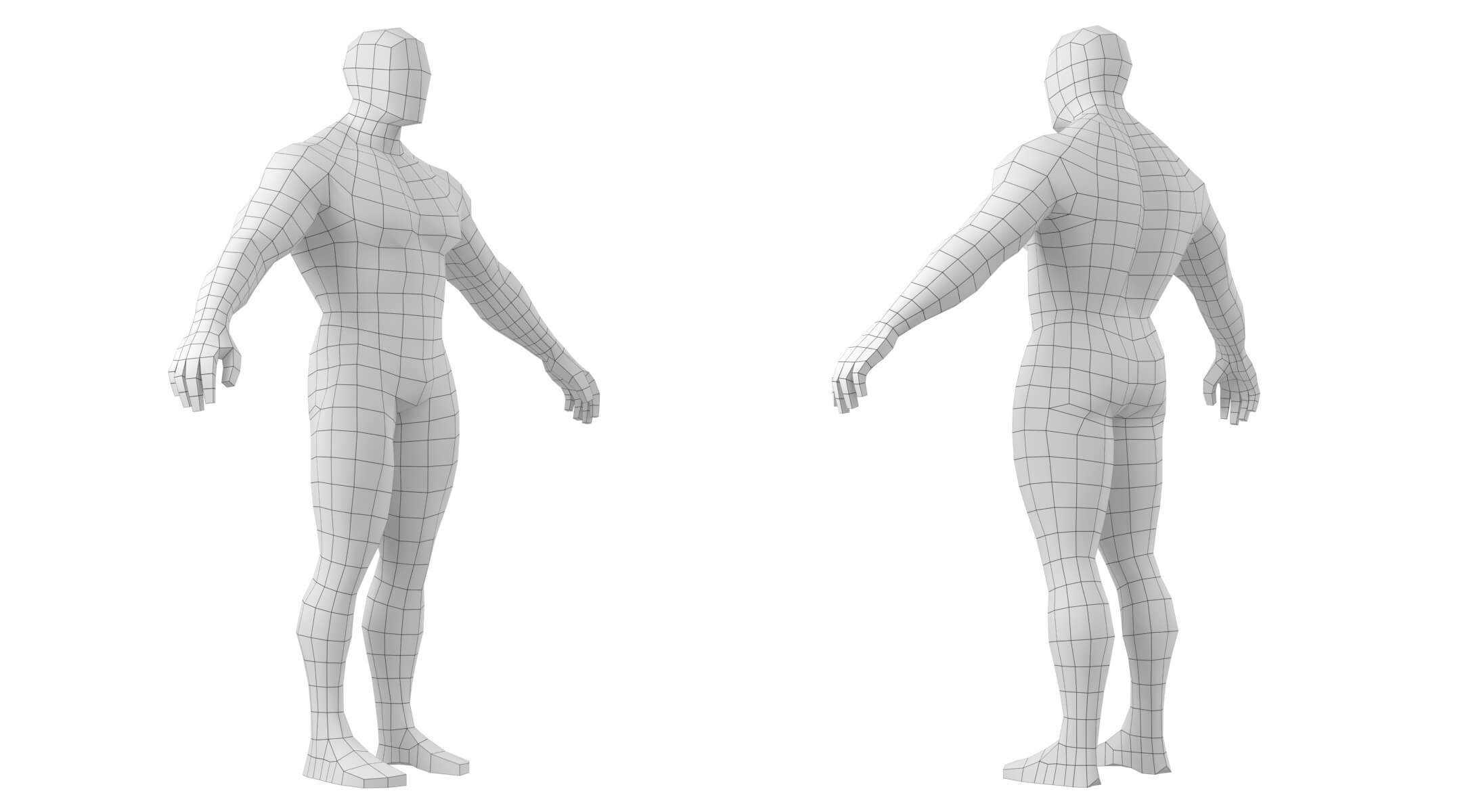 Bodybuilder Male Base Mesh in A-Pose 3D Model by Valerii-Kaliuzhnyi