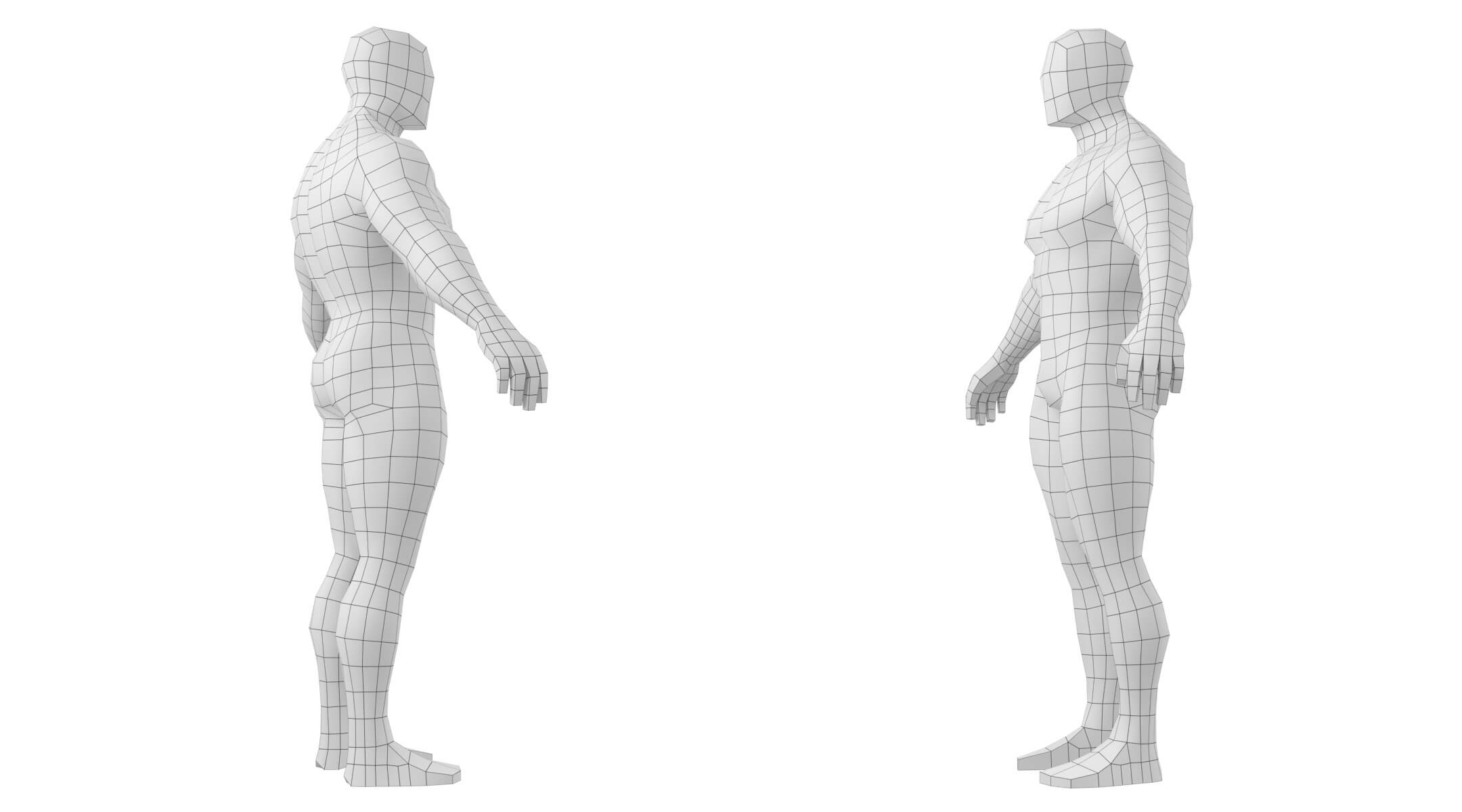 Bodybuilder Male Base Mesh in A-Pose 3D Model by Valerii-Kaliuzhnyi