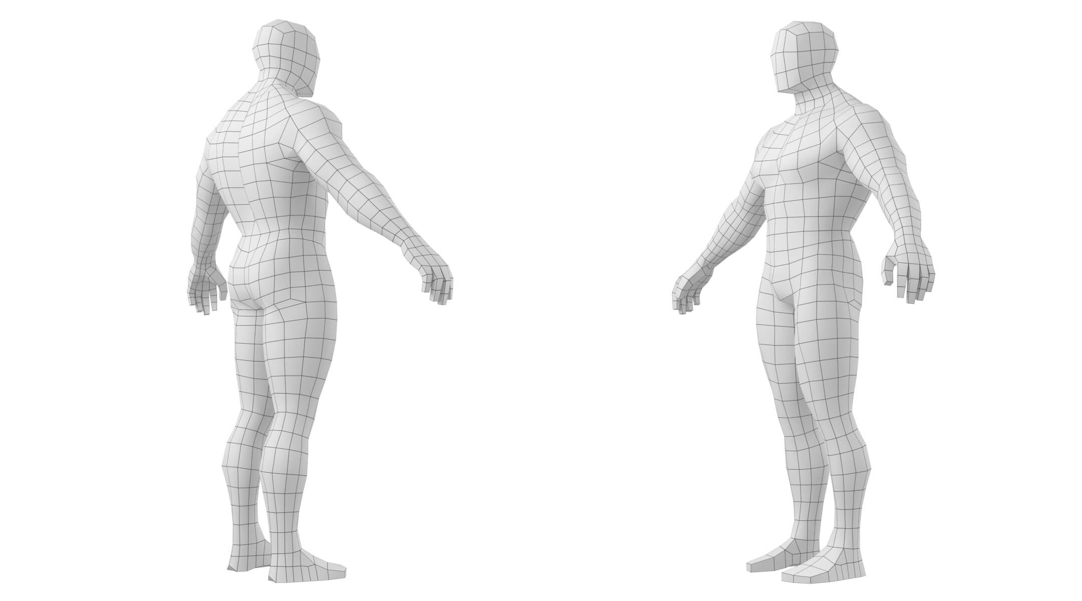 Bodybuilder Male Base Mesh in A-Pose 3D Model by Valerii-Kaliuzhnyi