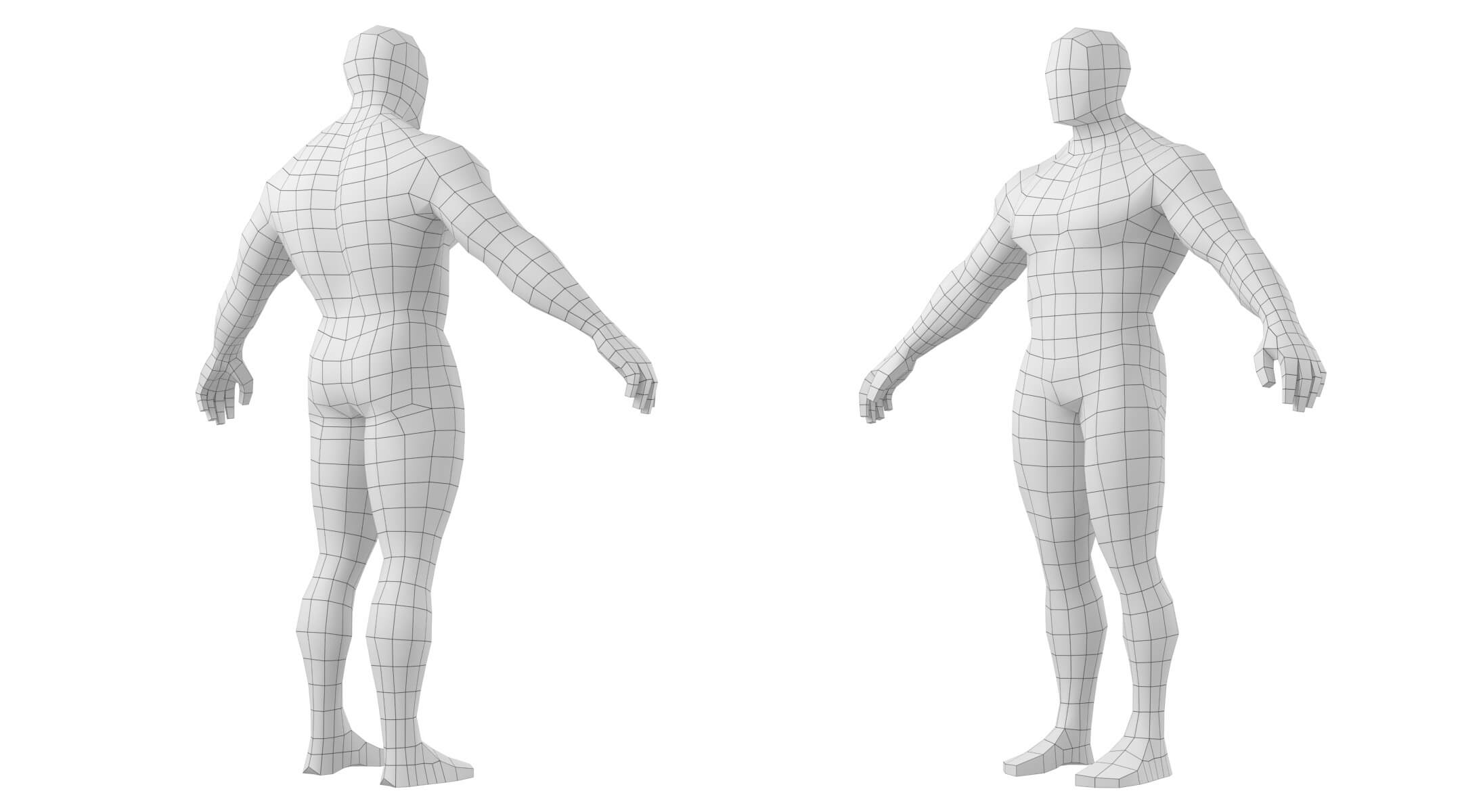 Bodybuilder Male Base Mesh in A-Pose 3D Model by Valerii-Kaliuzhnyi