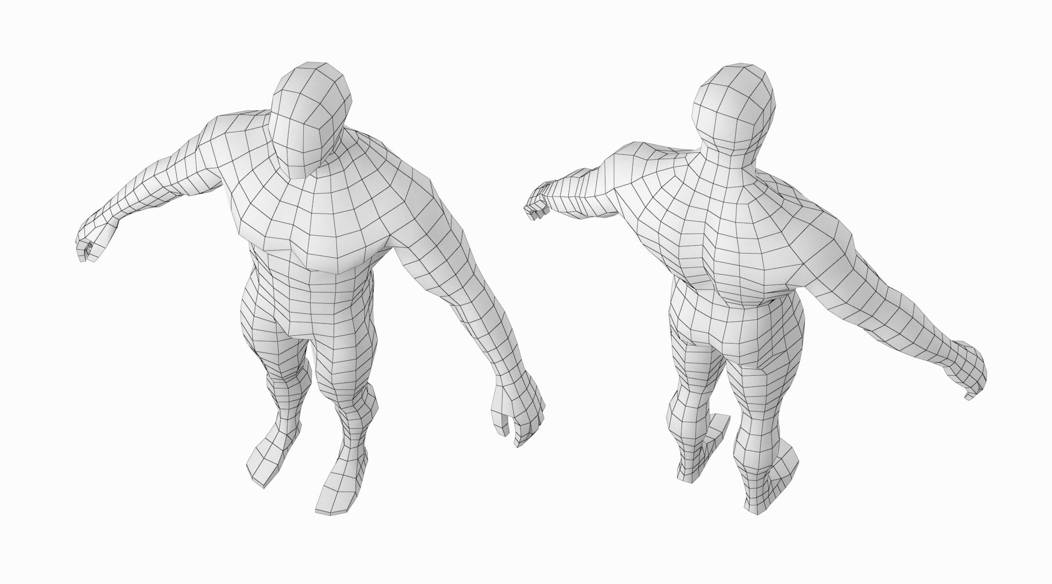 Bodybuilder Male Base Mesh in A-Pose 3D Model by Valerii-Kaliuzhnyi