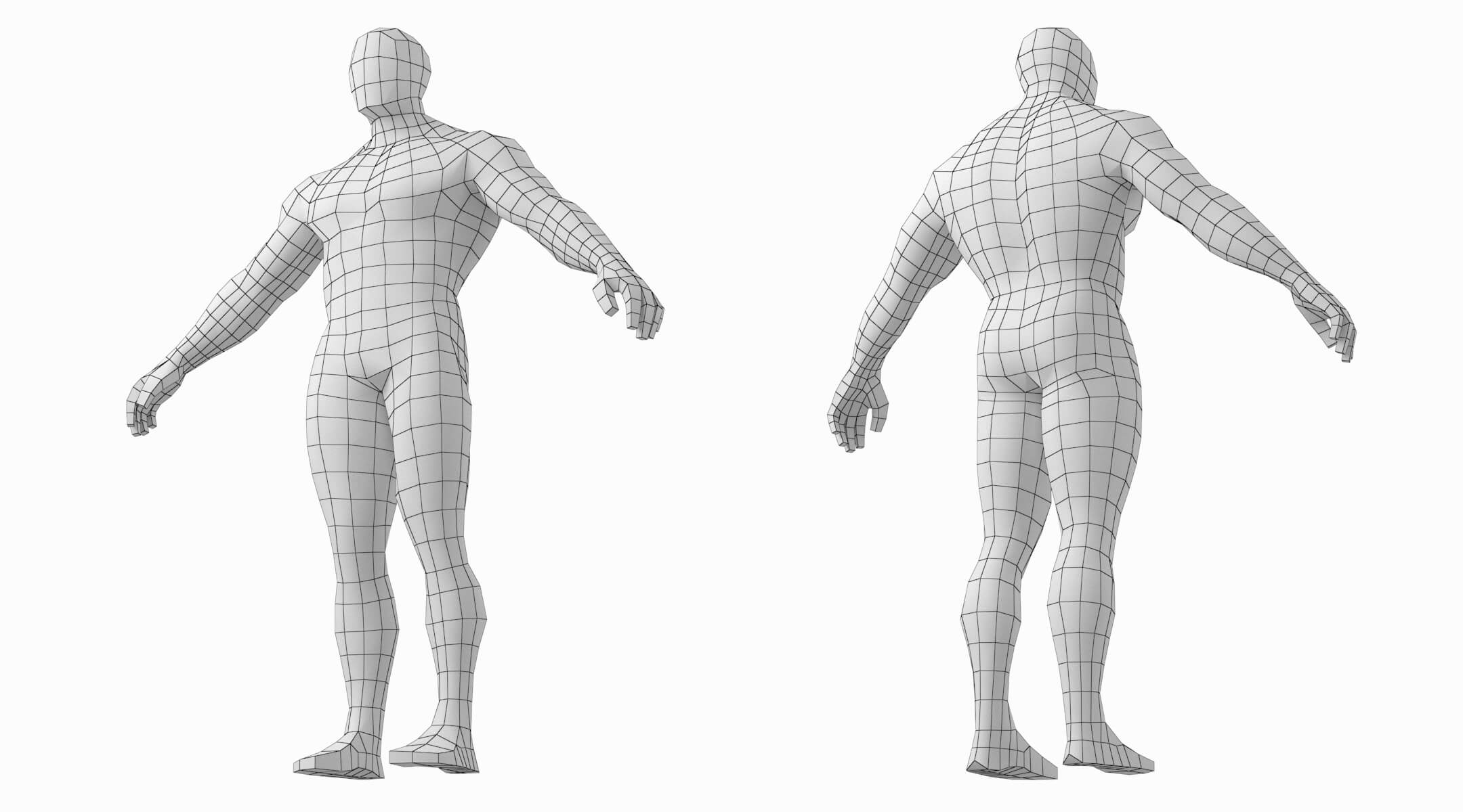 Bodybuilder Male Base Mesh in A-Pose 3D Model by Valerii-Kaliuzhnyi