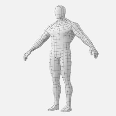 Bodybuilder Male Base Mesh in A-Pose 3D Model by Valerii-Kaliuzhnyi