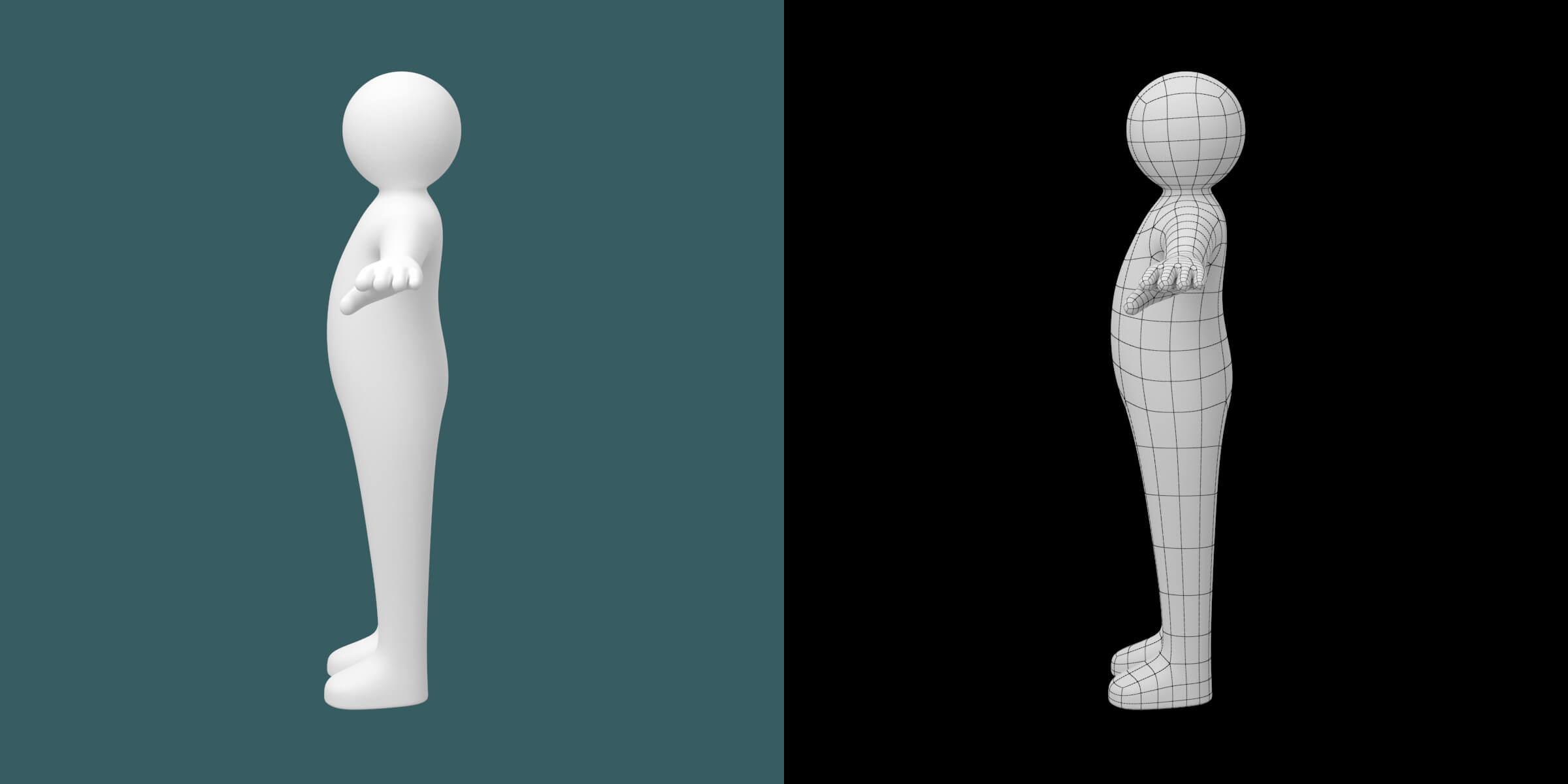 Child Stickman in T-Pose 3D Model by Valerii-Kaliuzhnyi