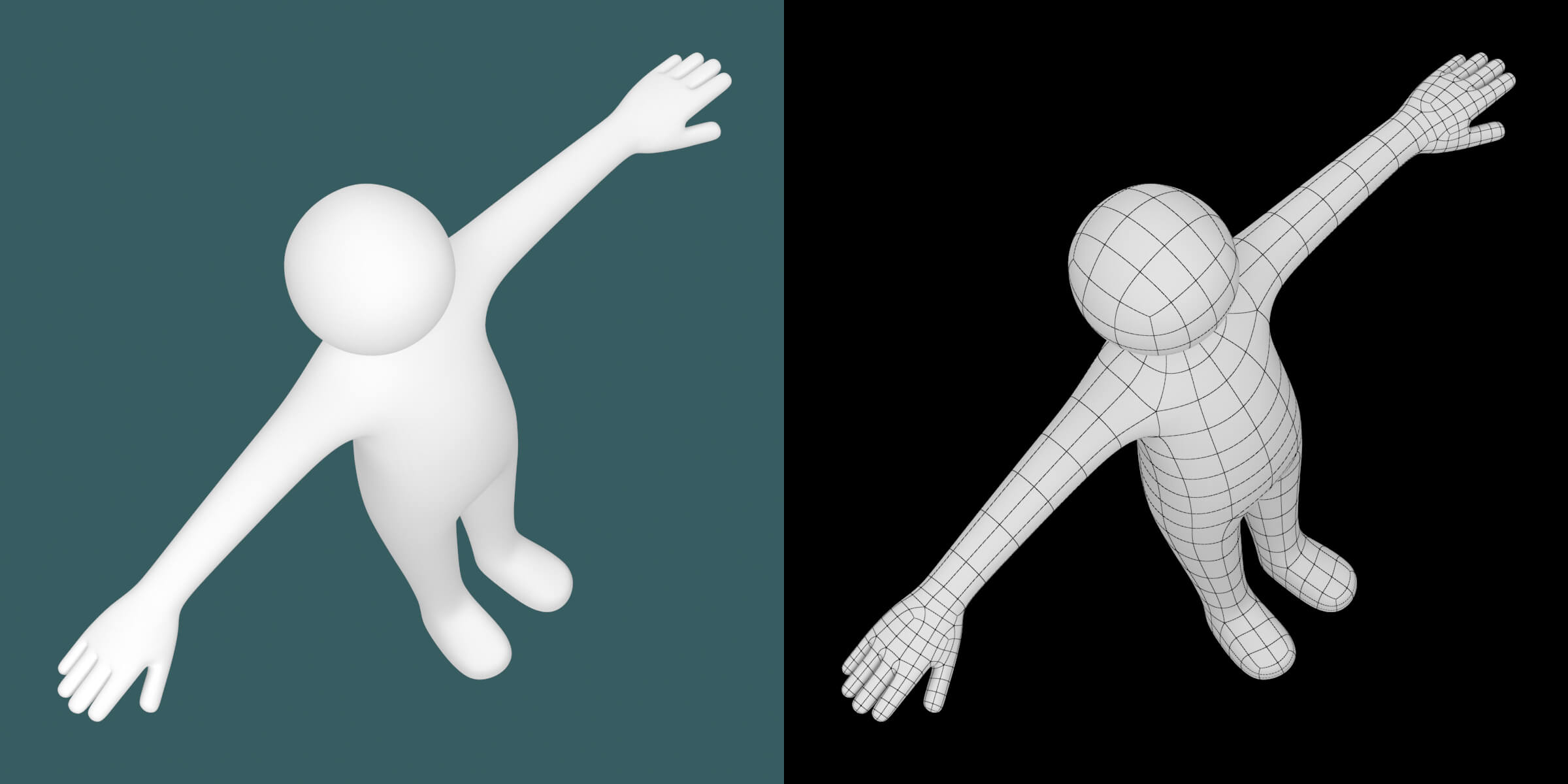 Child Stickman in T-Pose 3D Model by Valerii-Kaliuzhnyi