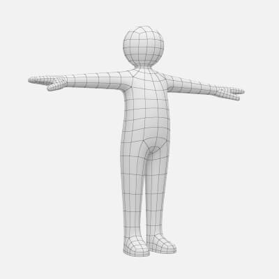 Child Stickman in T-Pose 3D Model by Valerii-Kaliuzhnyi
