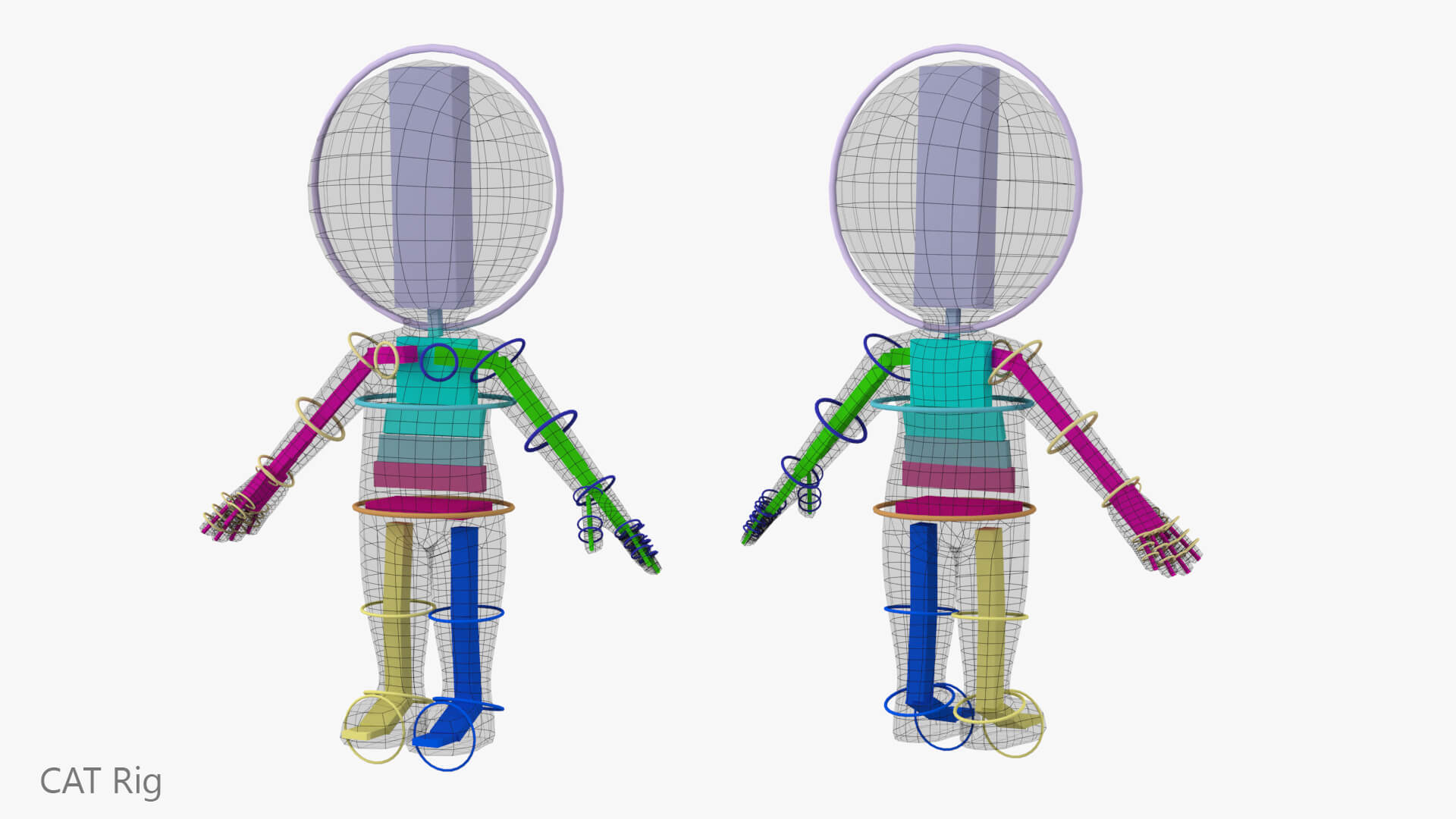 Cute Stickman in A-Pose Cat Rig 3D Model by Valerii-Kaliuzhnyi