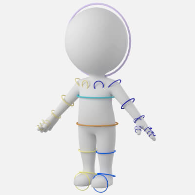 Cute Stickman in A-Pose Cat Rig 3D Model by Valerii-Kaliuzhnyi