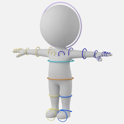 Cute Stickman in T-Pose Cat Rig 3D Model by Valerii-Kaliuzhnyi