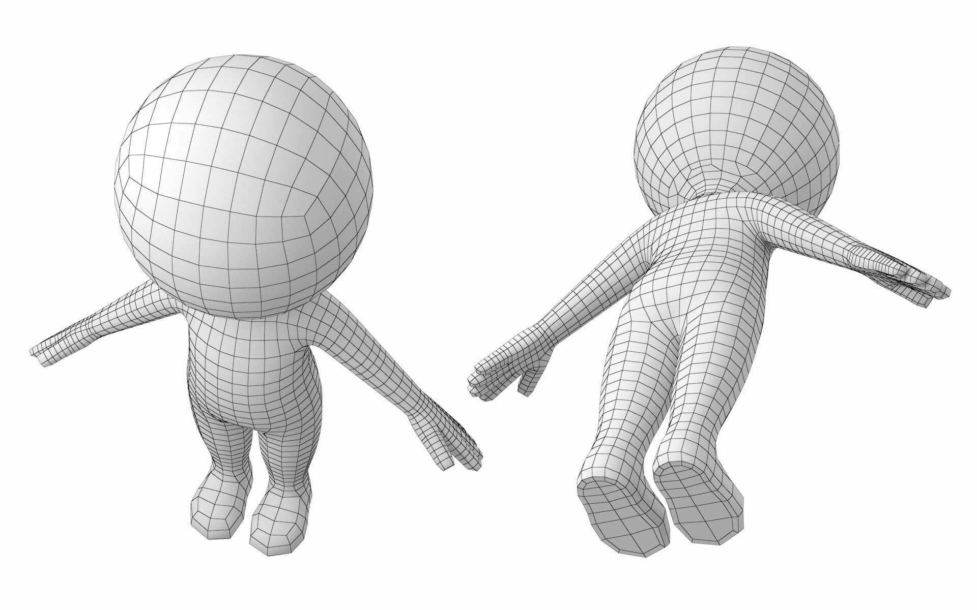 Cute Stylized Stickman in A-Pose 3D Model by Valerii-Kaliuzhnyi