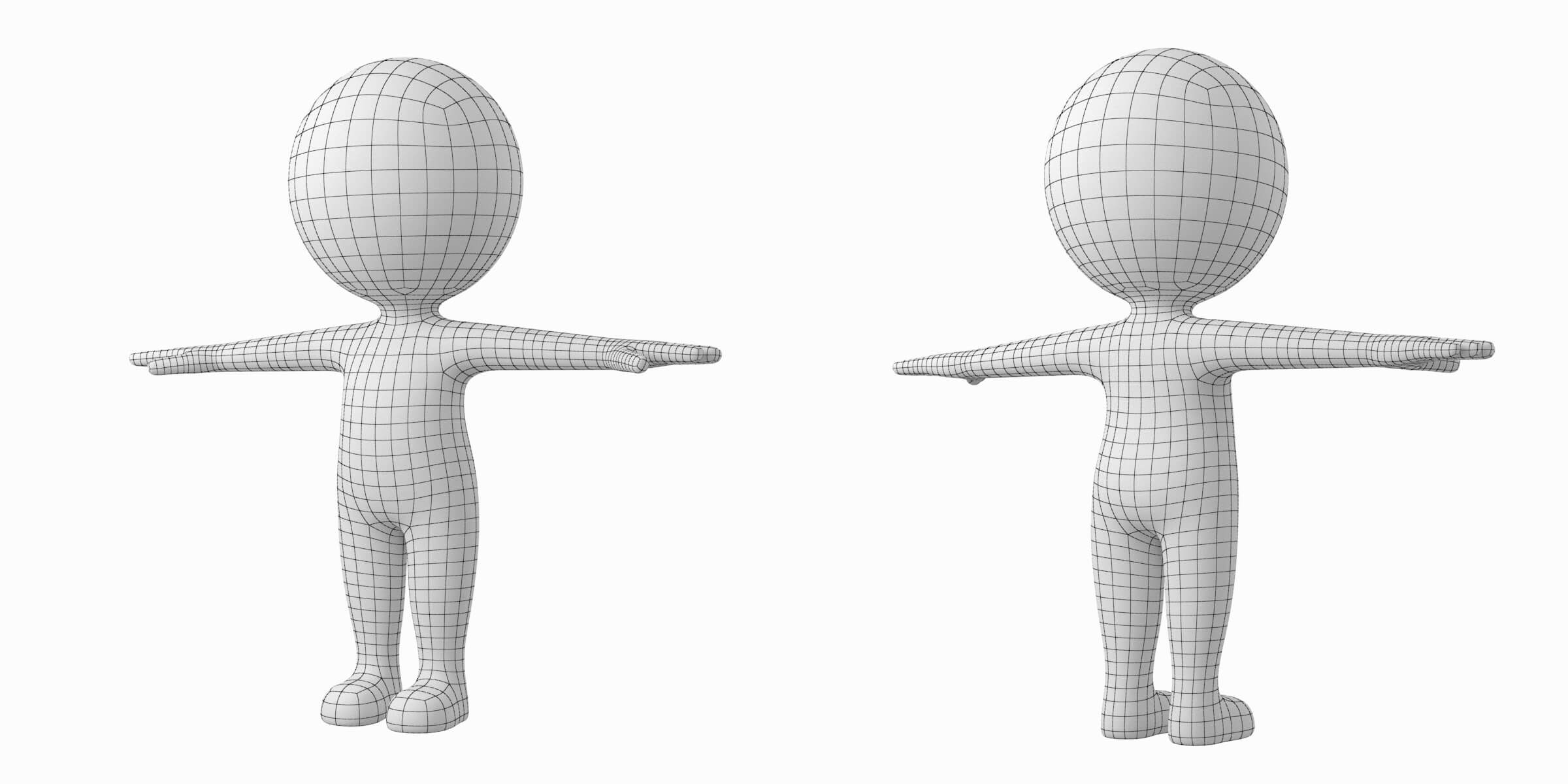 Cute Stylized Stickman in T-Pose 3D Model by Valerii-Kaliuzhnyi