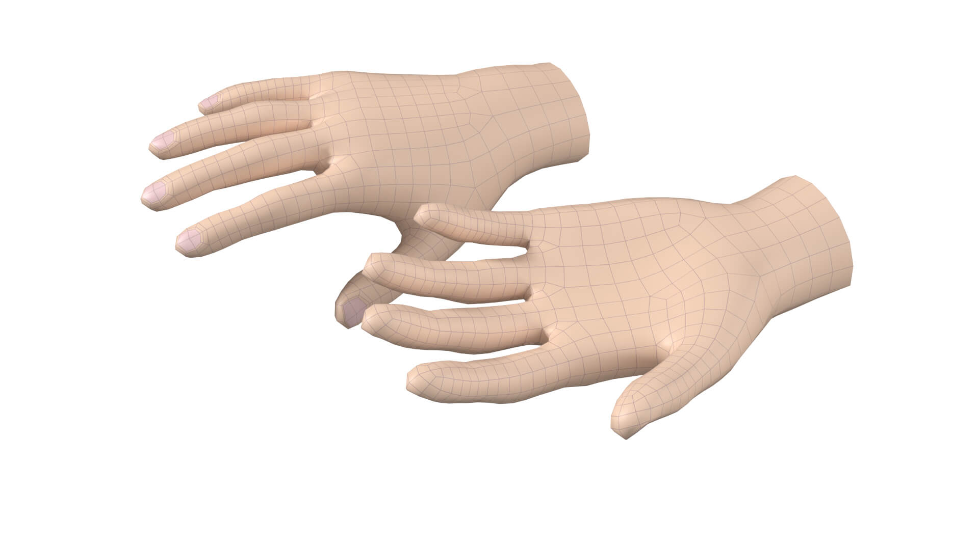 Female Hand Base Mesh 04 - 3D Model by Valerii-Kaliuzhnyi