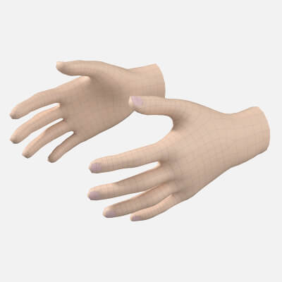 Female Hand Base Mesh 04 - 3D Model by Valerii-Kaliuzhnyi
