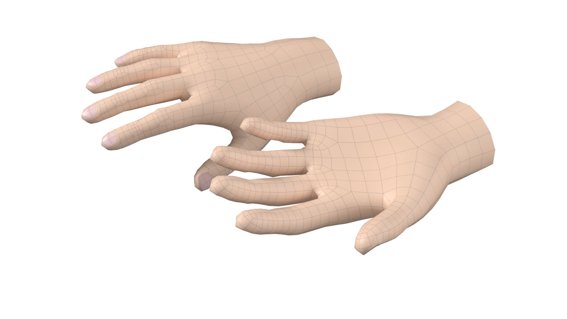 Female Hand Base Mesh 05 - 3D Model by Valerii-Kaliuzhnyi