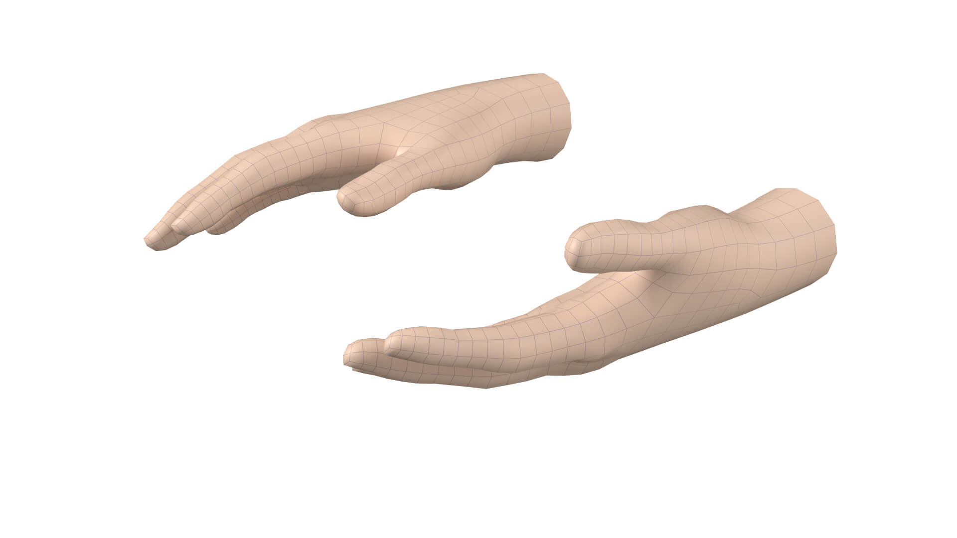 Female Hand Base Mesh 06 - 3D Model by Valerii-Kaliuzhnyi