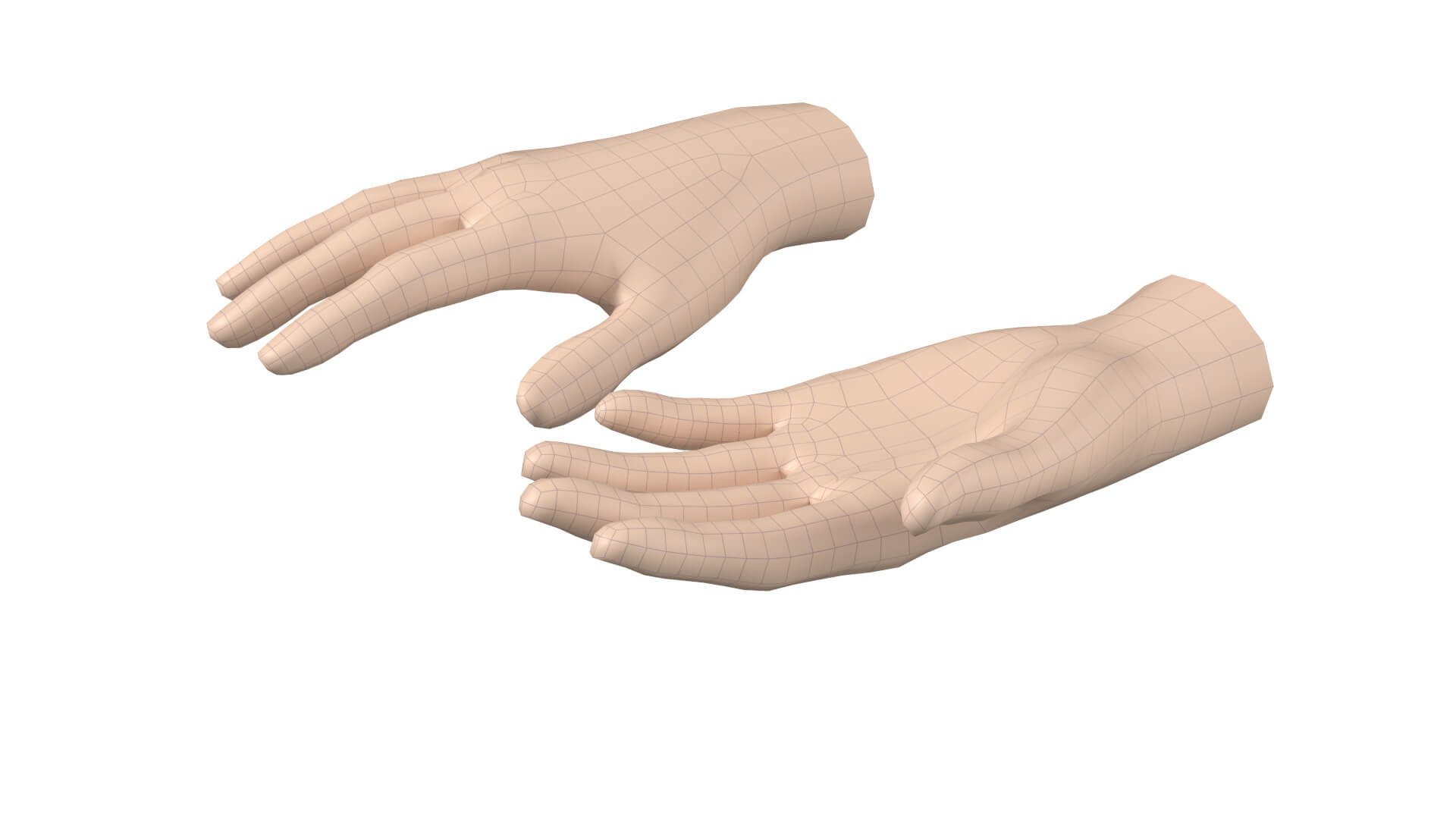 Female Hand Base Mesh 06 - 3D Model by Valerii-Kaliuzhnyi